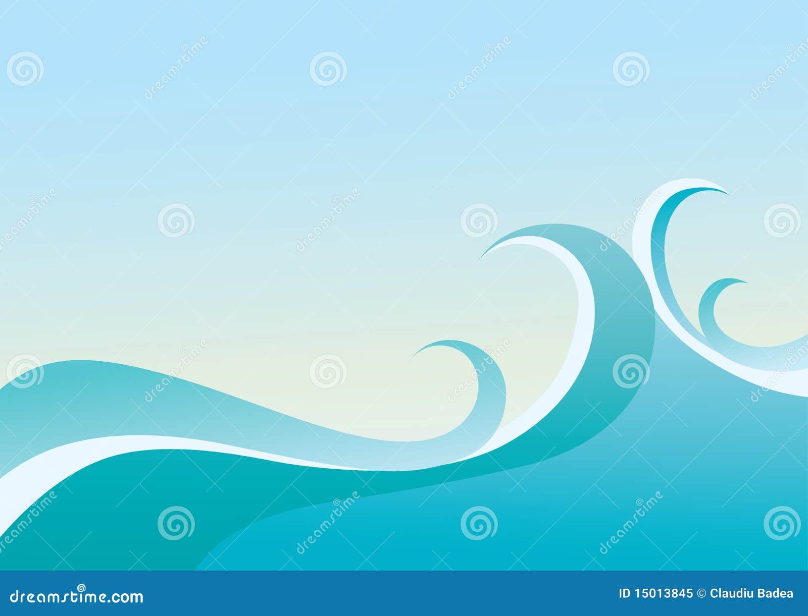 Vector sea stock vector. Illustration of elegant, blue - 15013845