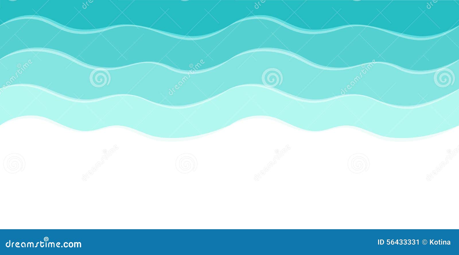 Vector Sea Background with Abstract Waves Stock Vector - Illustration ...
