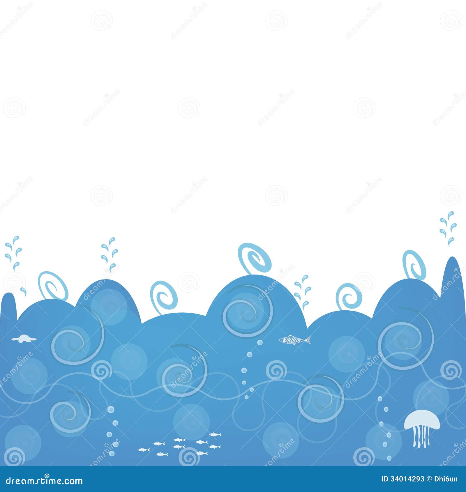 Vector sea background stock vector. Illustration of abstract - 34014293