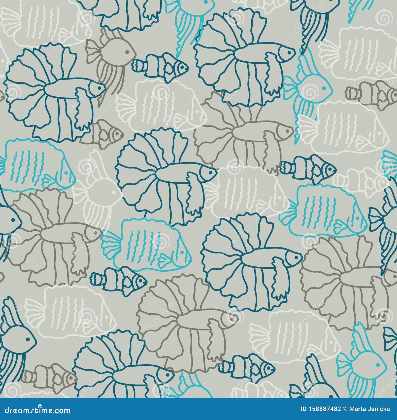 Dense Seamless Tapering Pattern With Repeating Rows Of Concentric ...