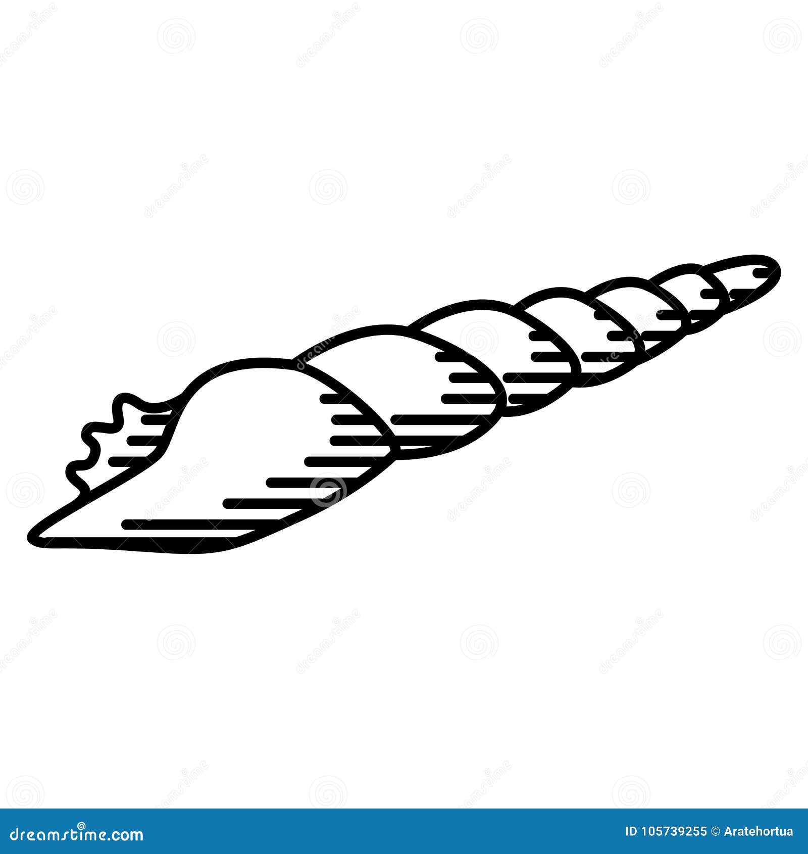 Sea Shell Isolated on White Background Stock Illustration ...