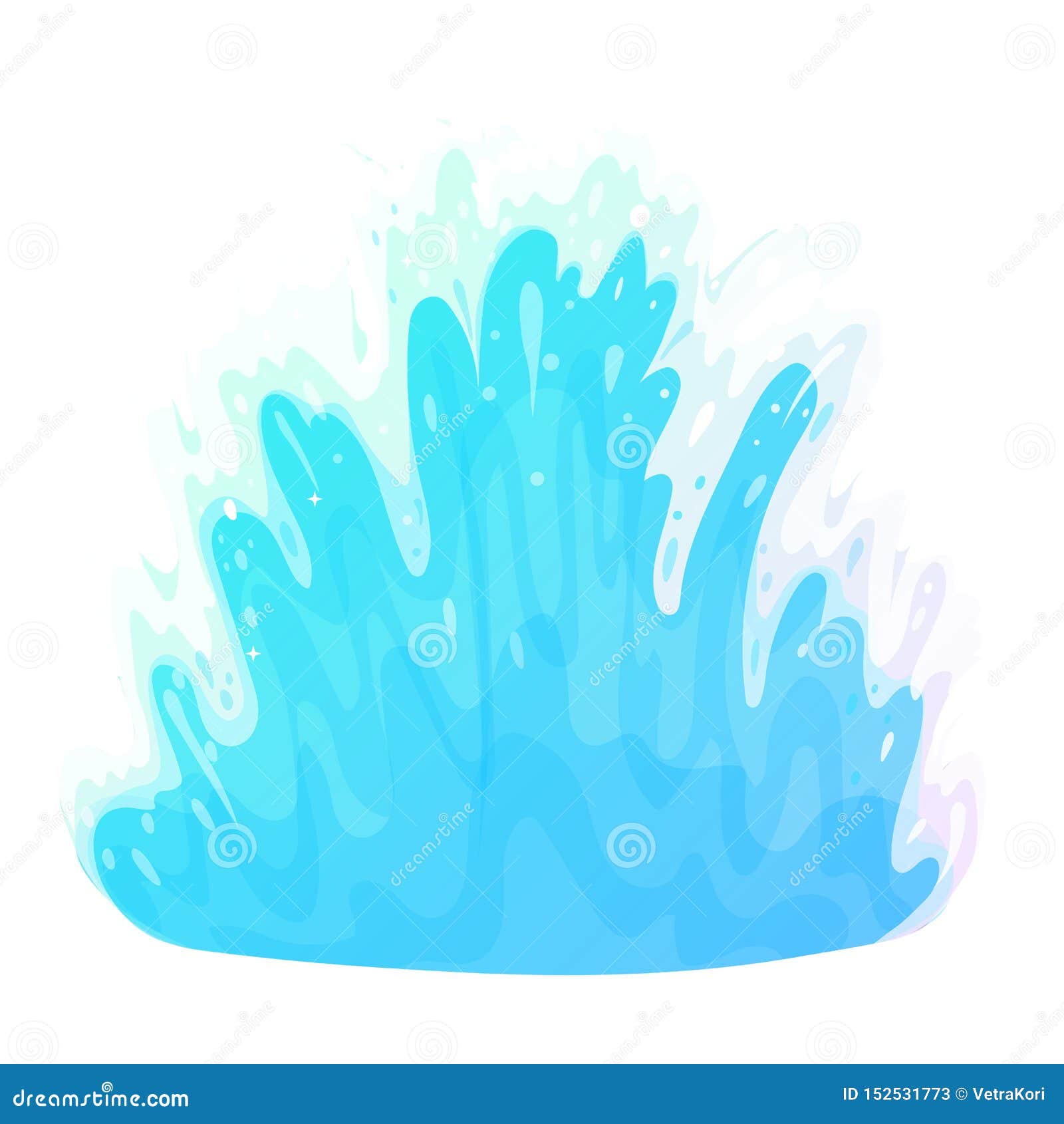 Vector Sea Tidal Wave Splash Element Stock Vector - Illustration of ...