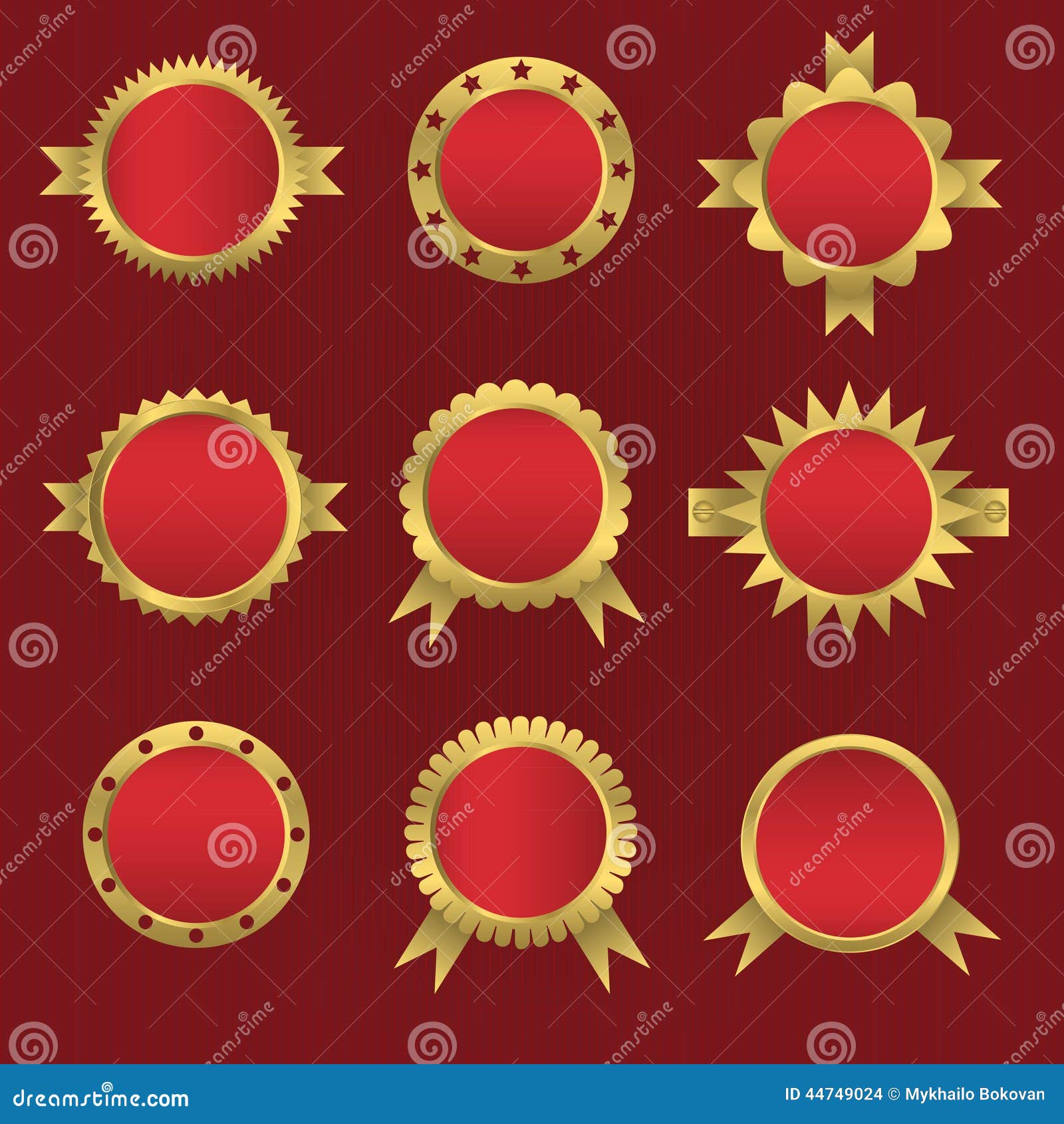 Vector seals-stickers set stock vector. Illustration of label - 44749024