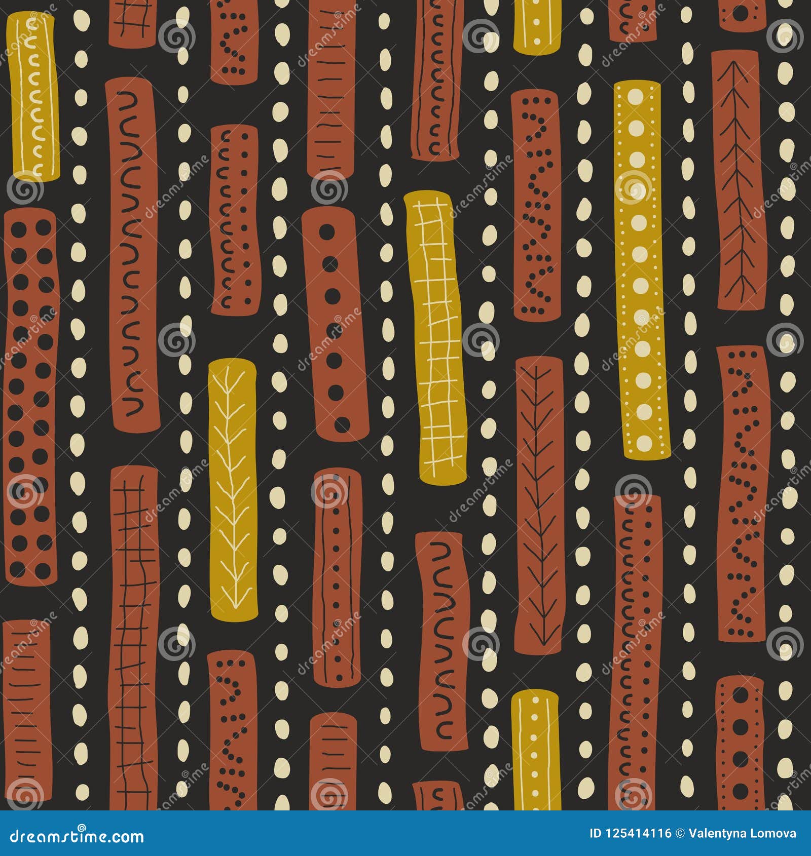 Vector Seamless Aboriginal Pattern Including Ethnic Australian Motive ...