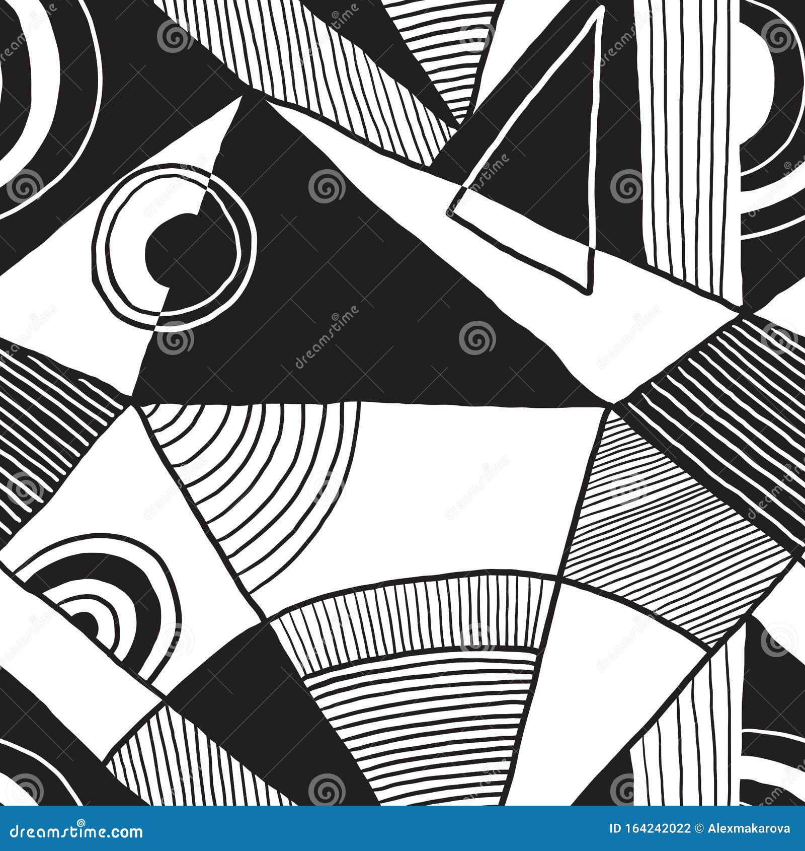 Vector Seamless Abstarct Pattern with Circles Stock Illustration ...