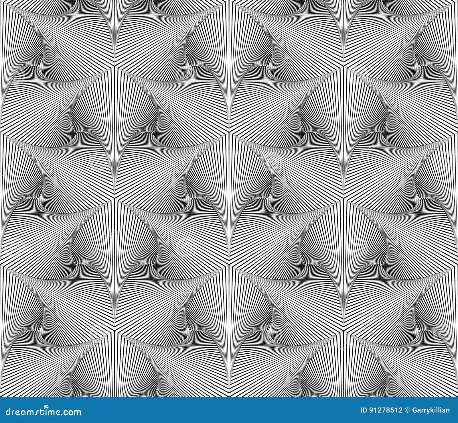 Vector Seamless Abstract Geometric Background. Optical Art. Engraving ...