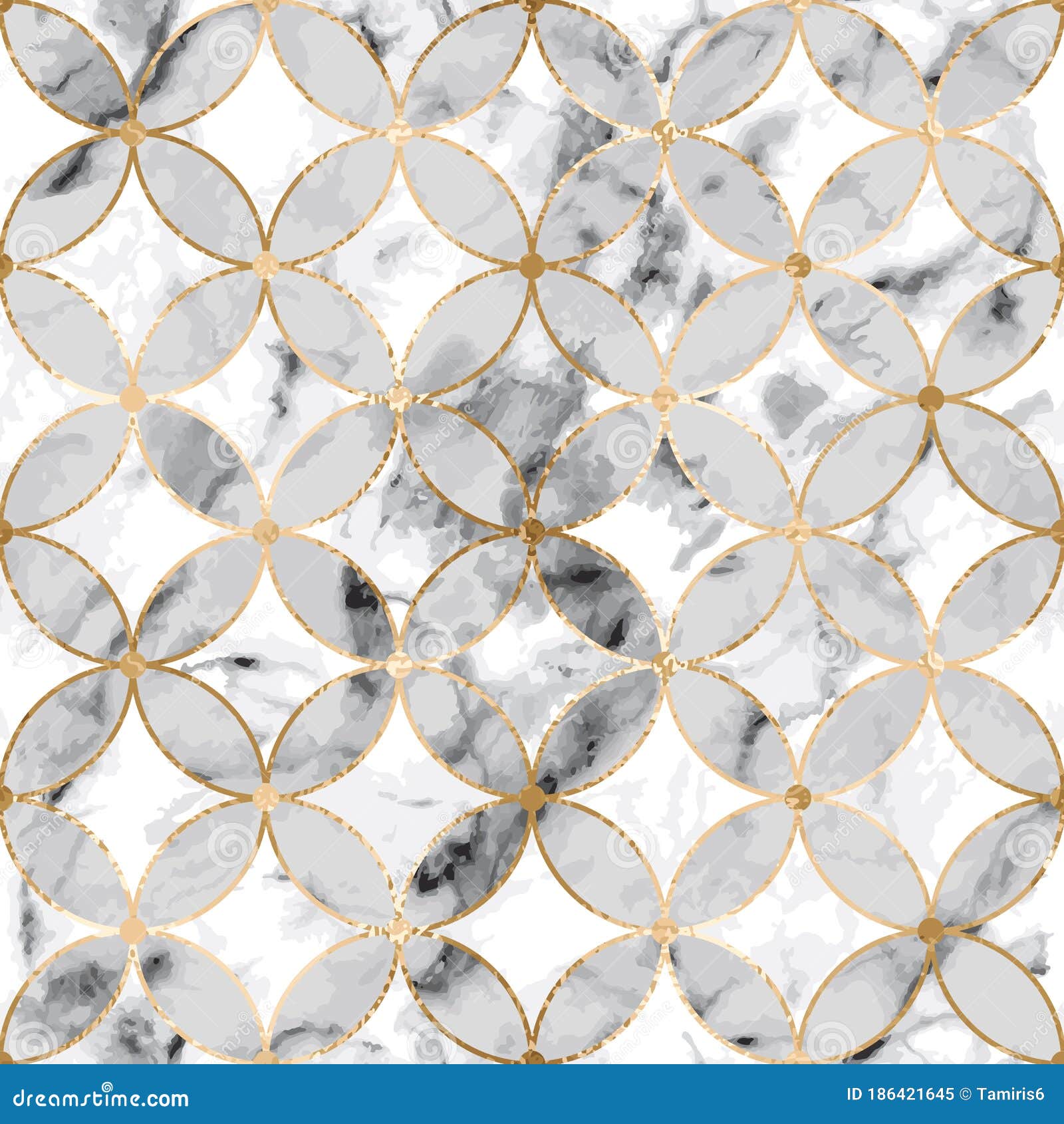 Seamless Abstract Geometric Stone Pattern with Gold Lines and Gray ...
