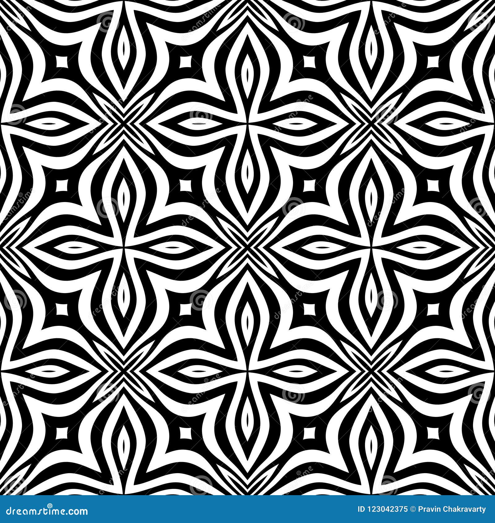 Vector Seamless Abstract Pattern Black and White. Abstract Background ...