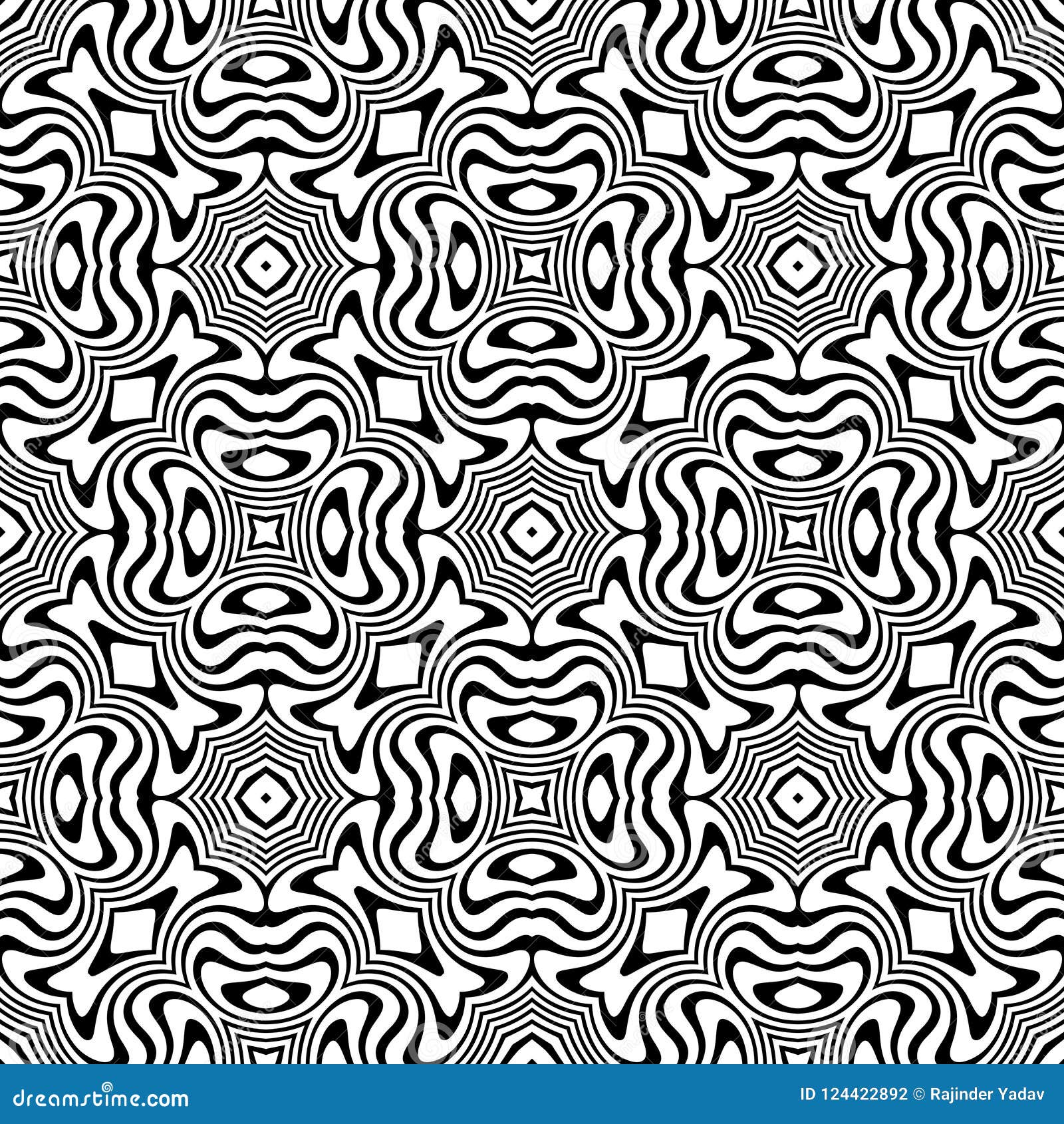 Vector Seamless Abstract Pattern Black and White. Abstract Background ...