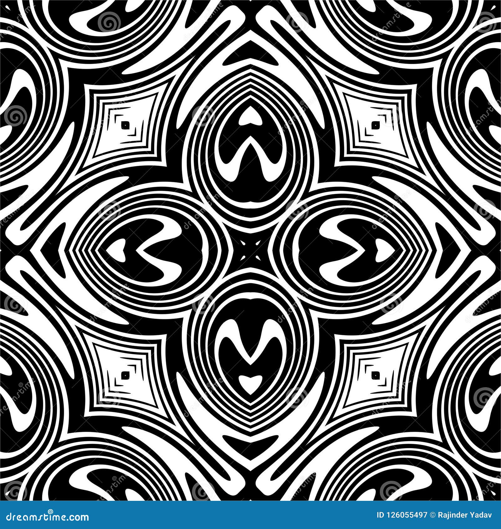 Vector Seamless Abstract Pattern Black and White. Abstract Background ...