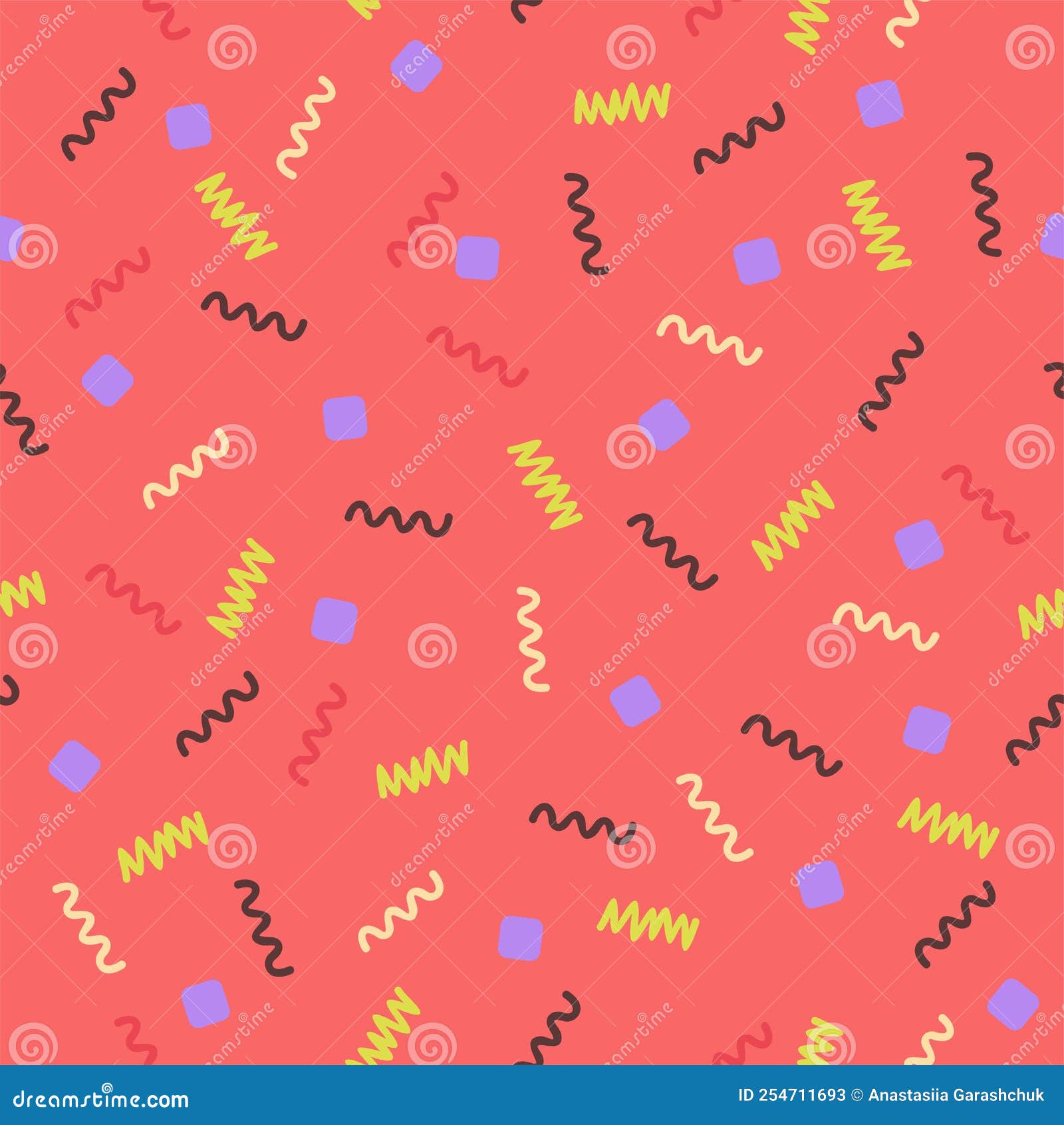 Vector Seamless Abstract Pattern with Colorful Decorative Geometric ...