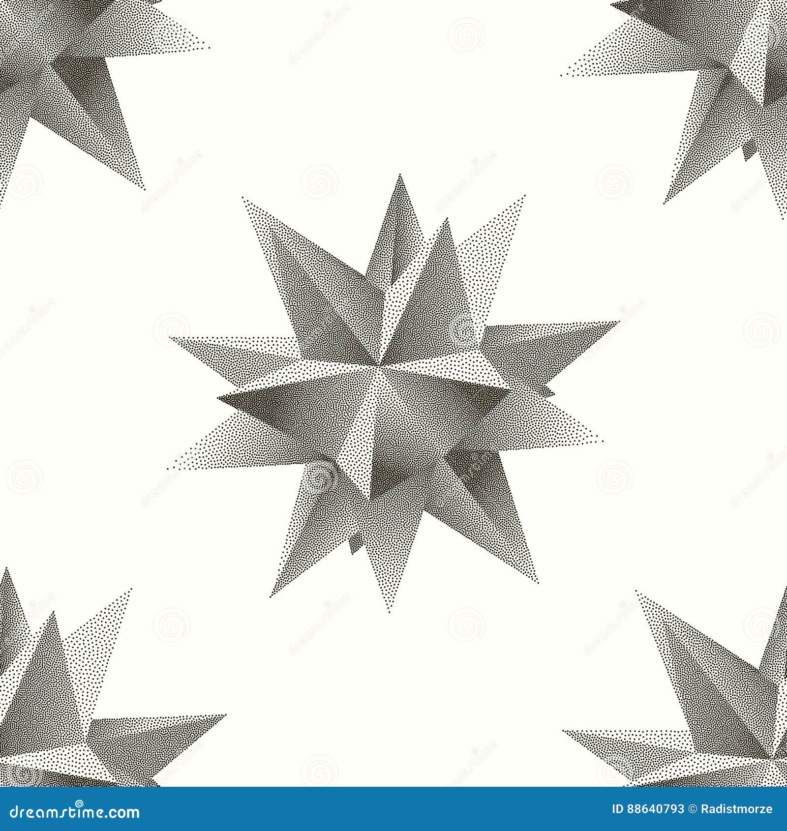 Vector Seamless Abstract Pattern with Dotted Polygon on a White ...
