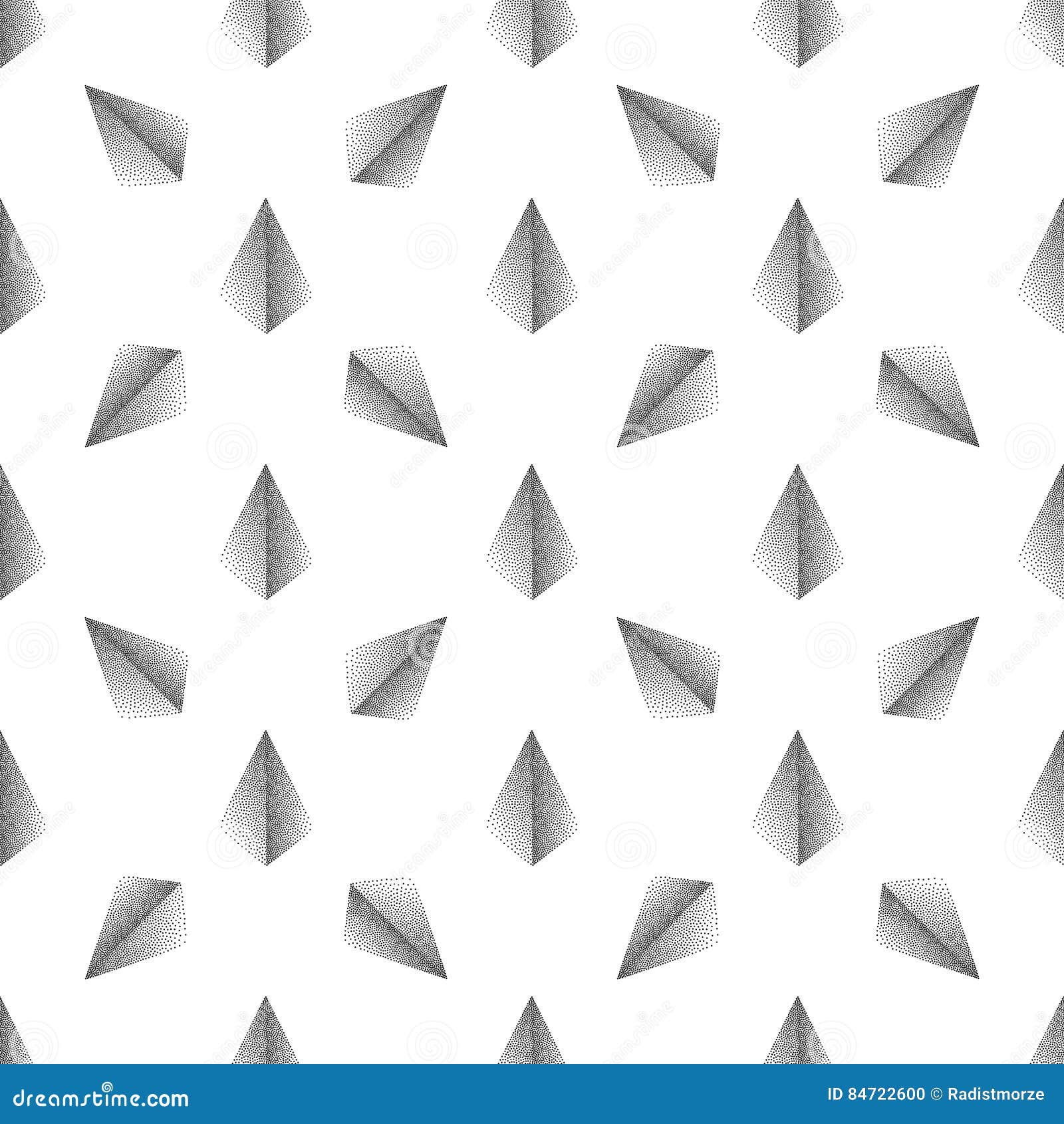 Vector Seamless Abstract Pattern with Dotted Pyramid on a White ...