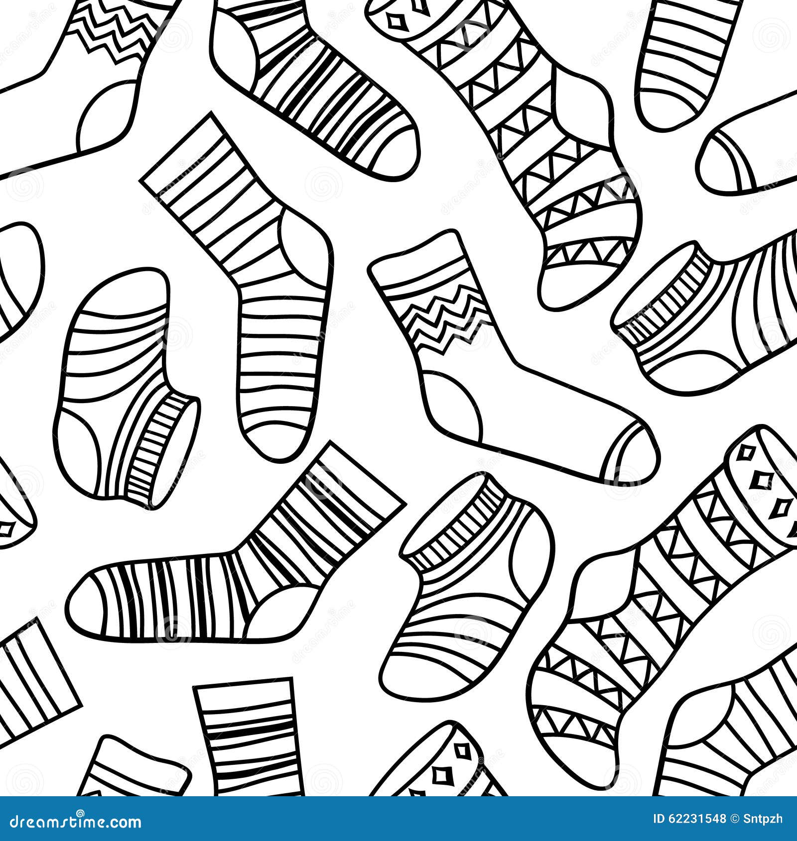 Vector Seamless Abstract Pattern with Socks Stock Vector - Illustration ...