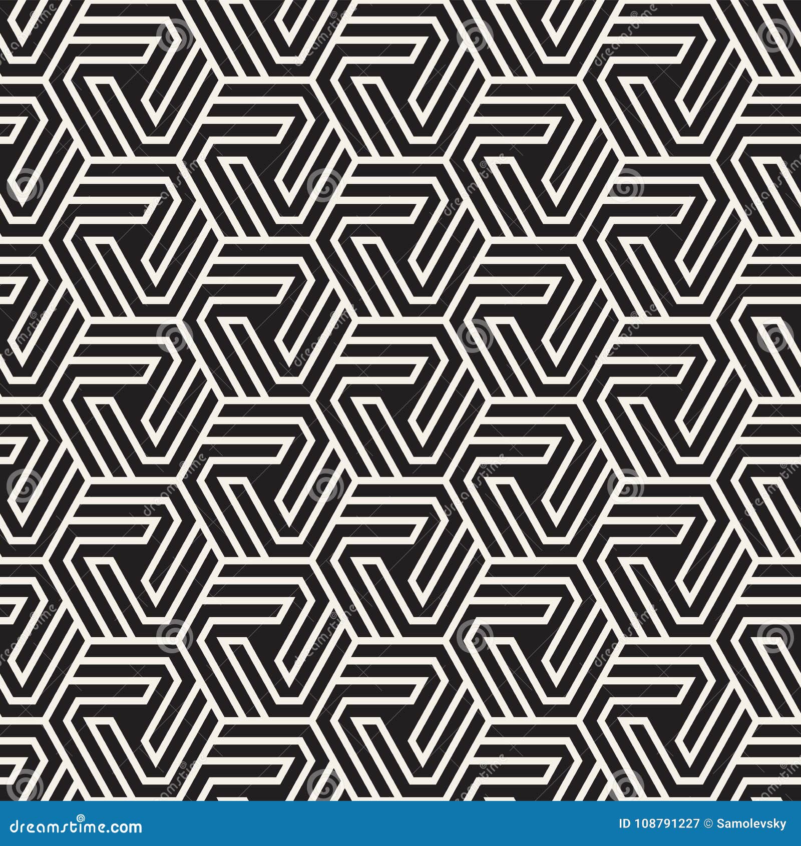 Vector Seamless Abstract Shapes Pattern. Modern Stylish Stripes Texture ...