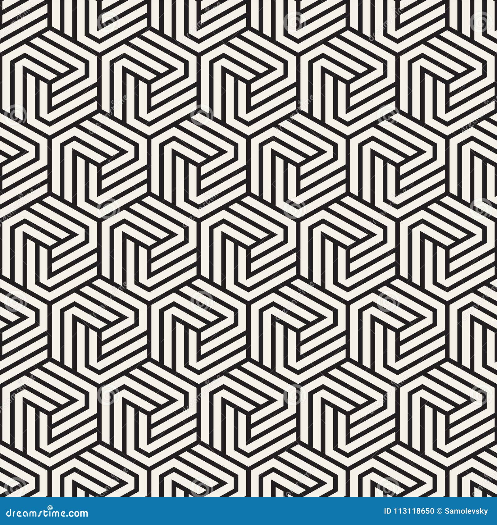 Vector Seamless Abstract Shapes Pattern. Modern Stylish Stripes Texture ...