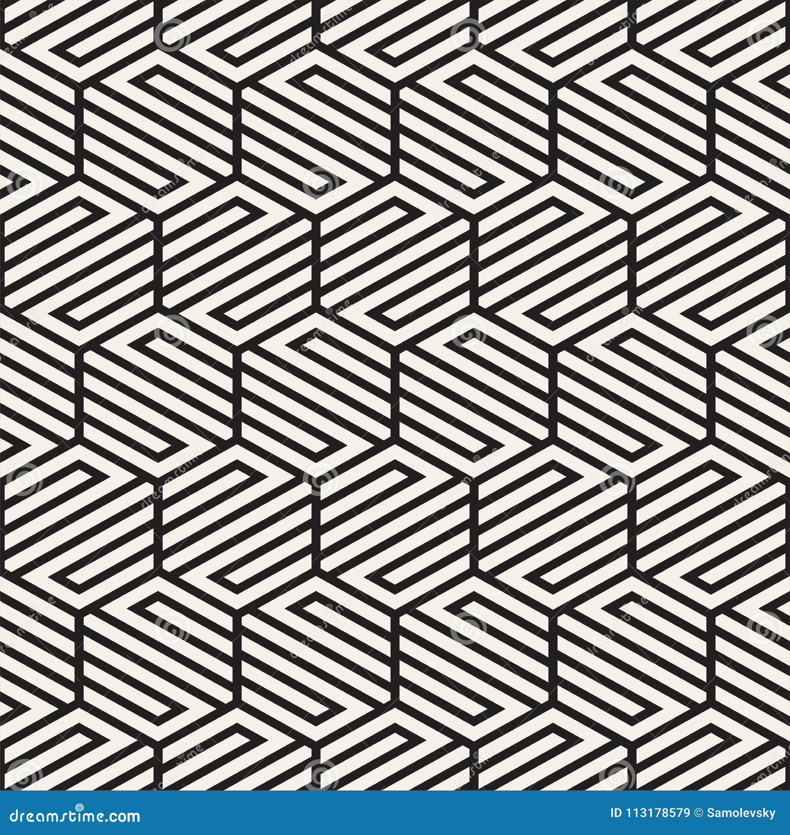 Vector Seamless Abstract Shapes Pattern. Modern Stylish Stripes Texture ...