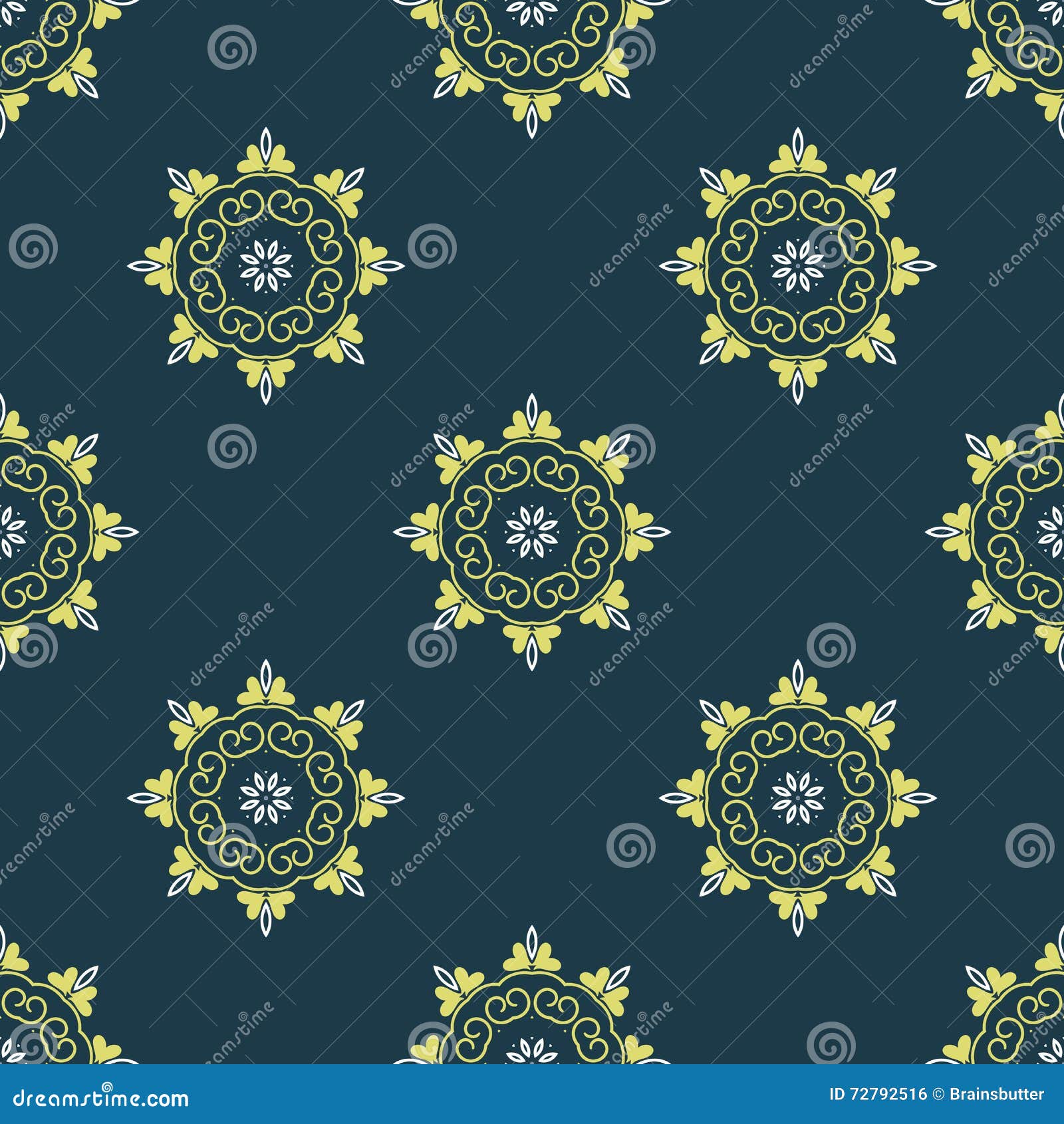 Vector Seamless Arabic Pattern with Rounded Elements. Background in ...