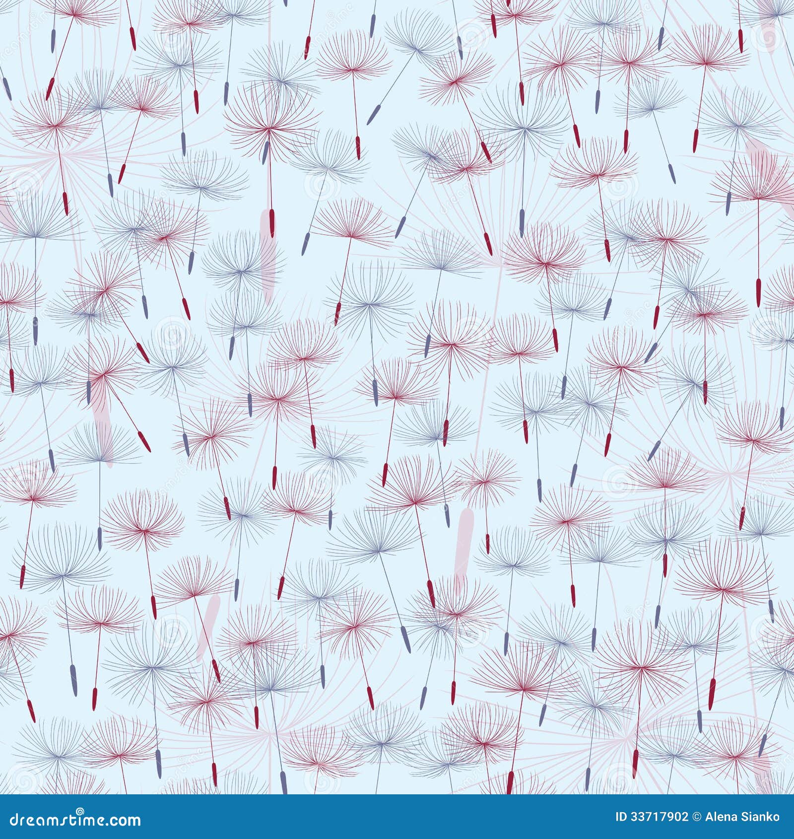 Flying Dandelion Seeds Vector Illustration Vector Dandelion Blowing ...