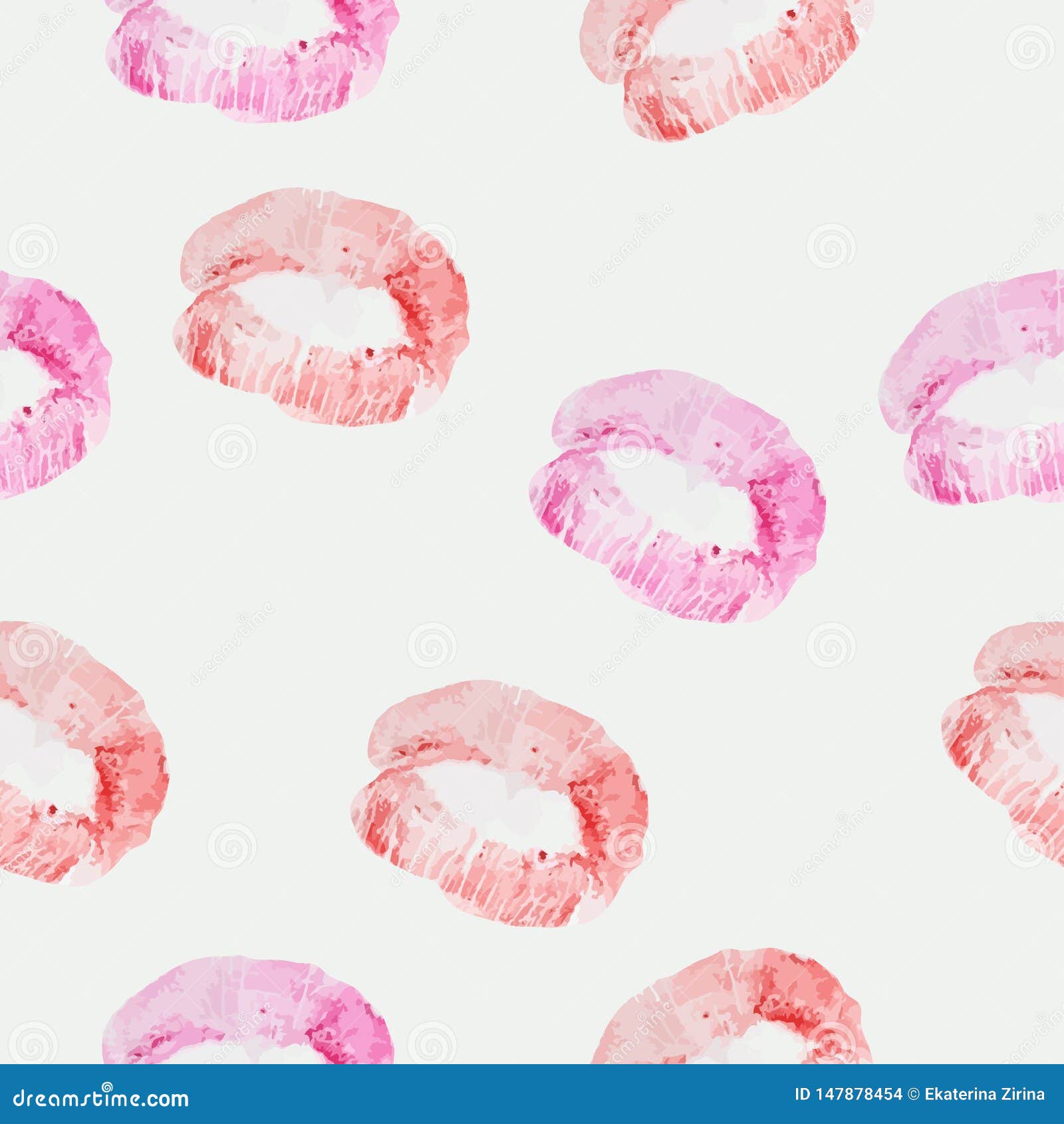 Vector Seamless Background. Print Natural Lip Prints Stock Illustration ...