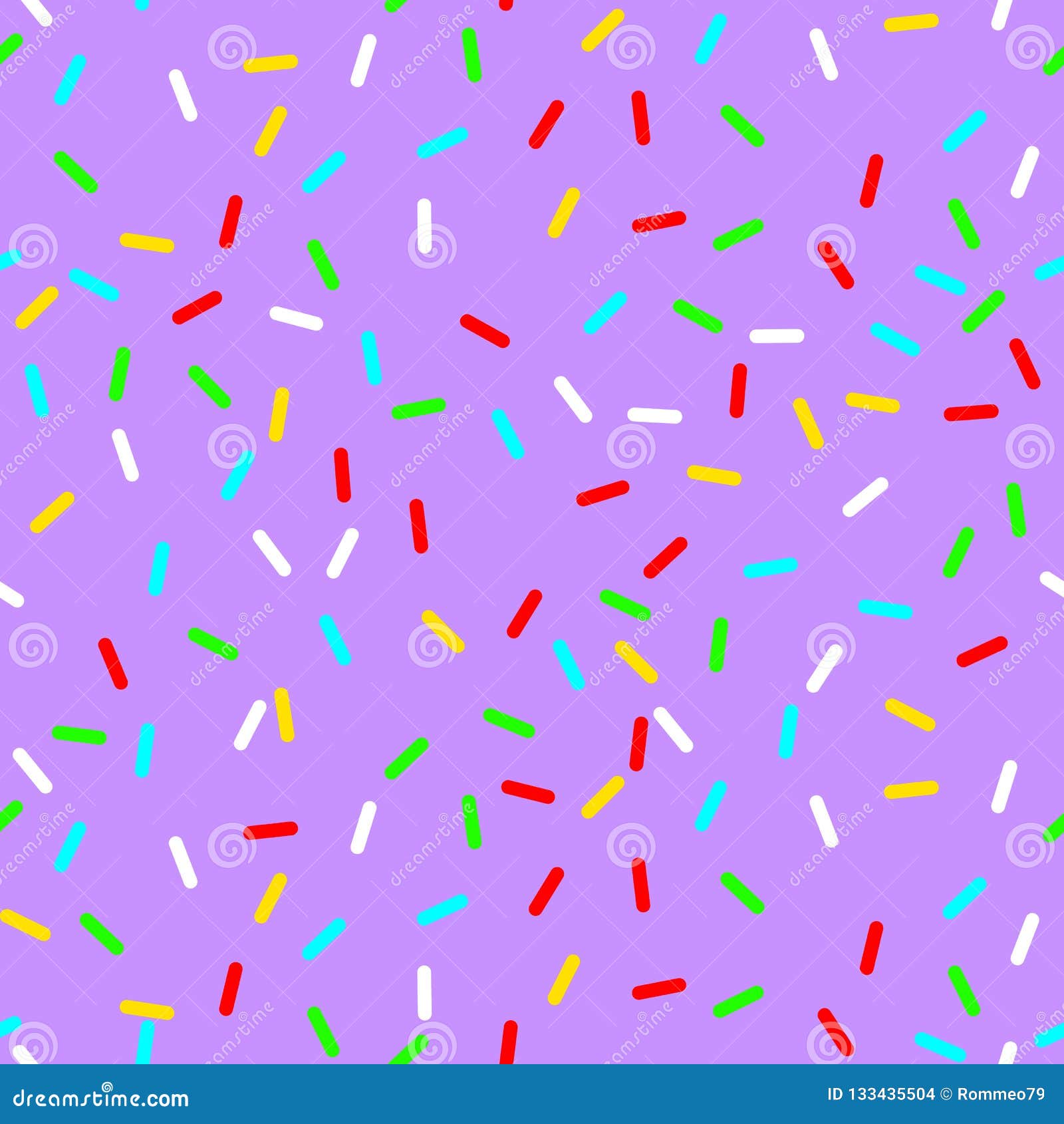 Vector Seamless Background with Violet Donut Glaze. Decorative Bright ...