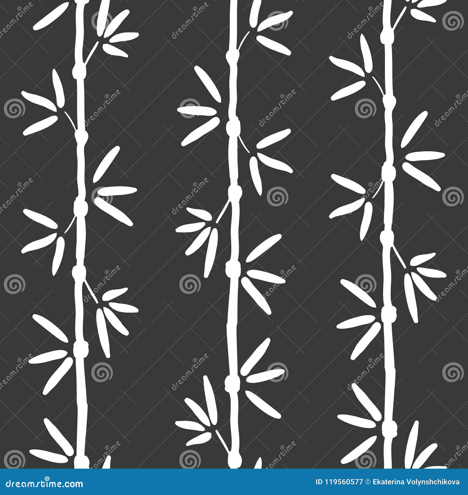 Vector Seamless Bamboo Pattern. Green Asian Pattern with Tropical ...