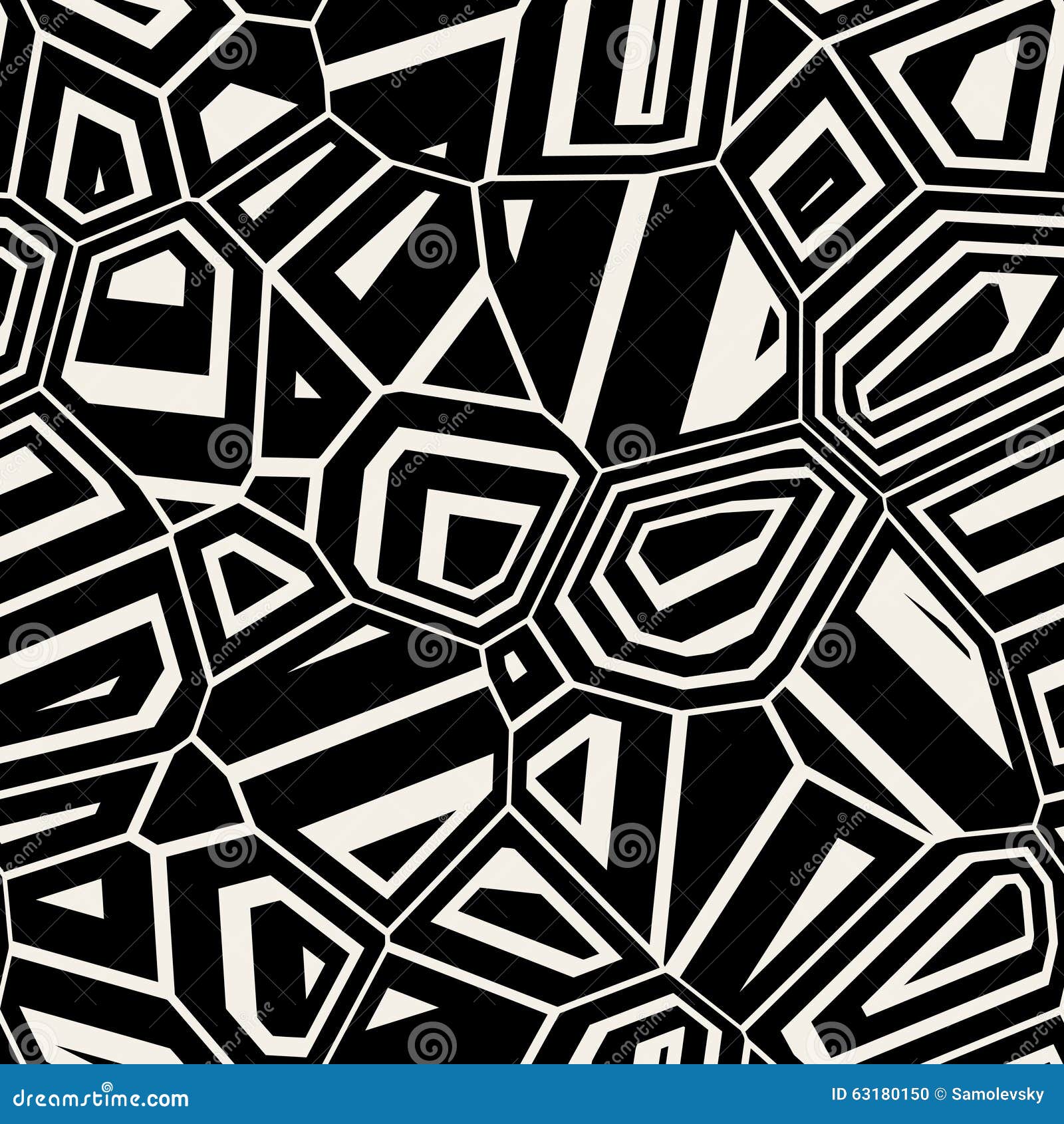 Vector Seamless Black & White Abstract Mosaic Distorted Pattern Stock ...