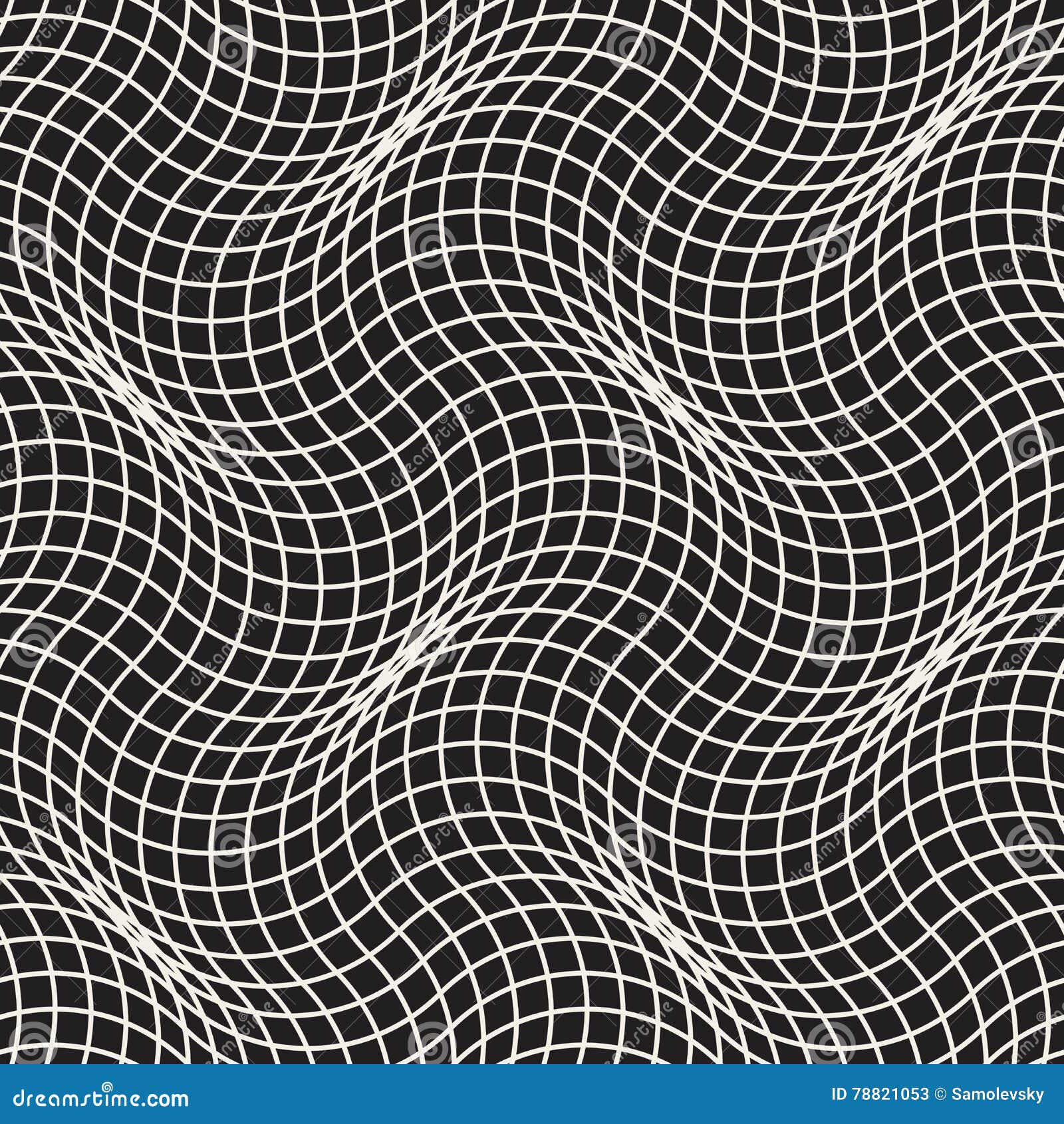 Vector Seamless Black and White Arc Shape Line Lattice Pattern Stock ...