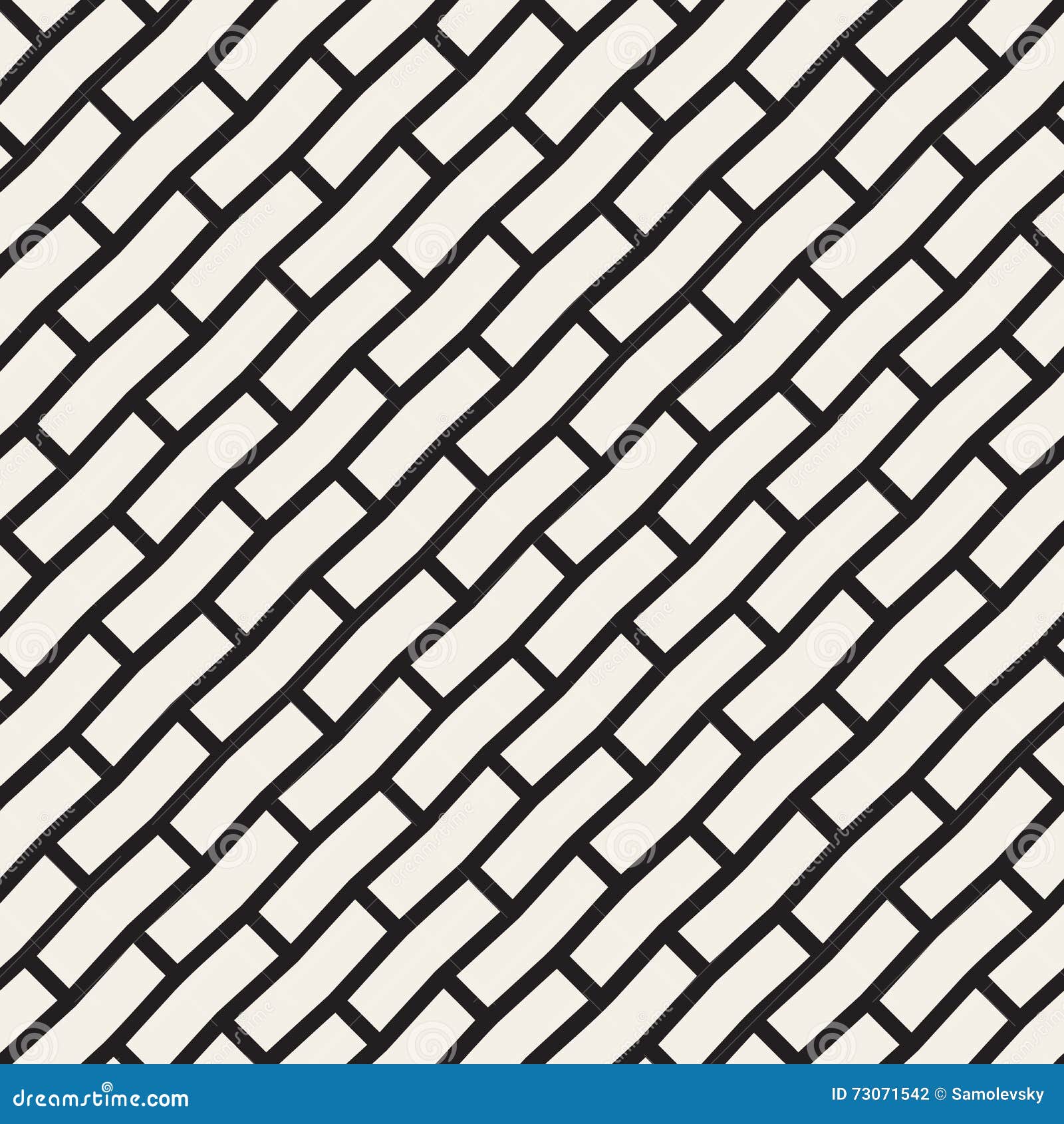Vector Seamless Black and White Brick Pavement Diagonal Lines Pattern ...