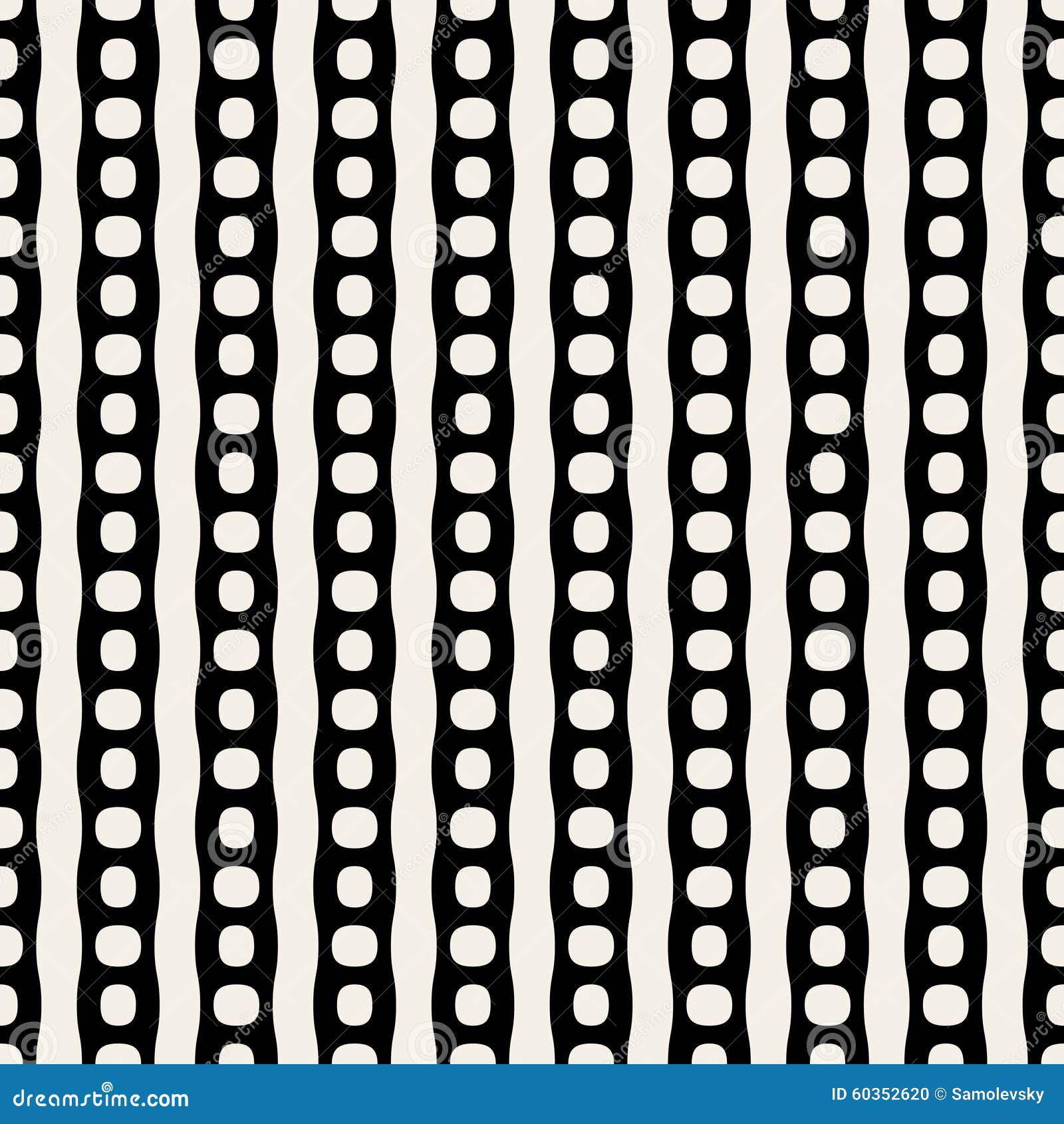 Vector Seamless Black and White Circles Parallel Lines Pattern Stock ...