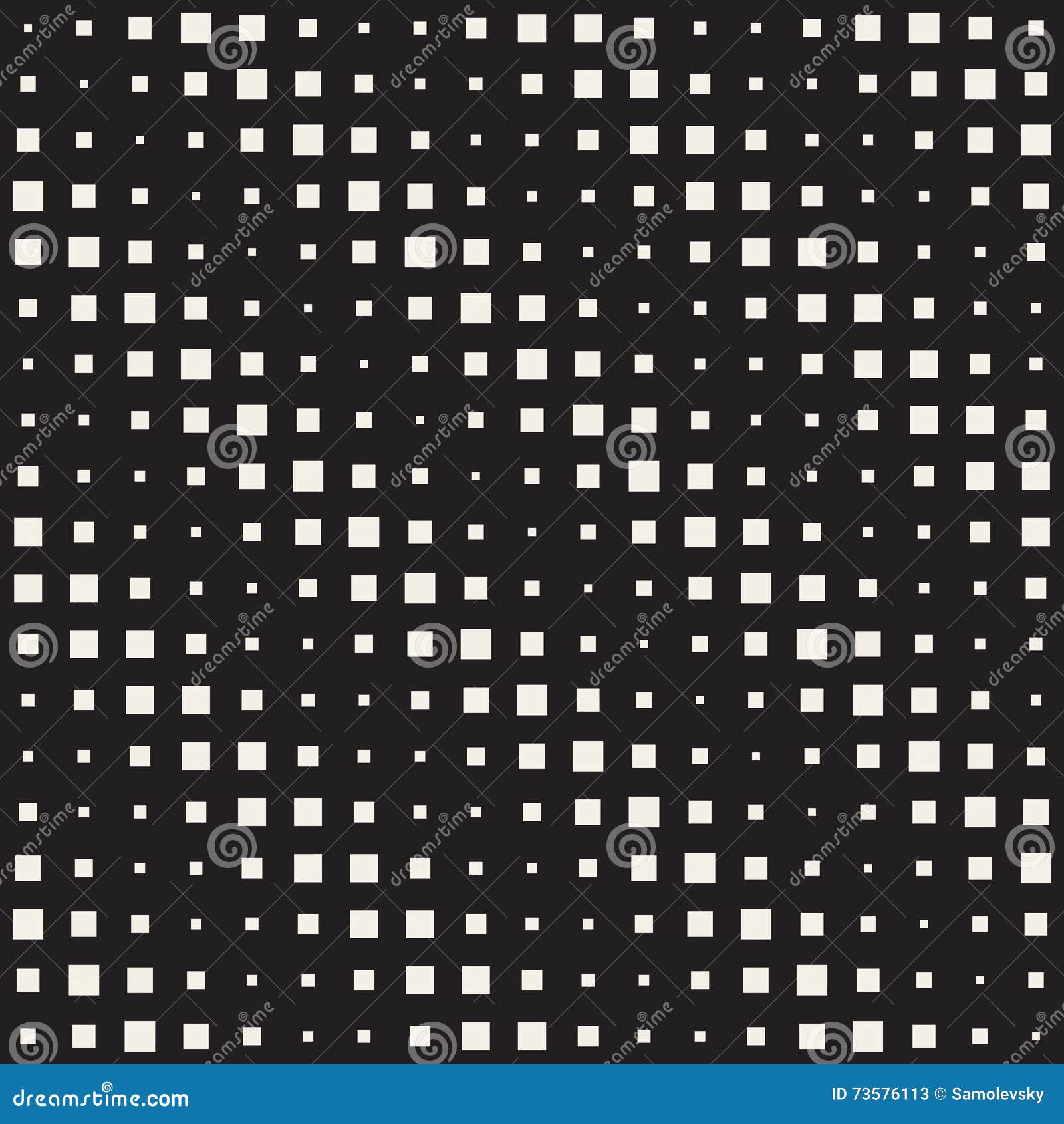 Vector Seamless Black and White Diagonal Halftone Square Lines Pattern ...