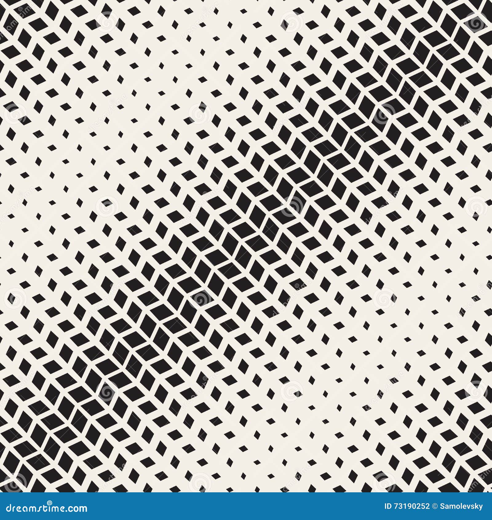 Vector Seamless Black and White Diagonal Rectangle Halftone Geometric ...