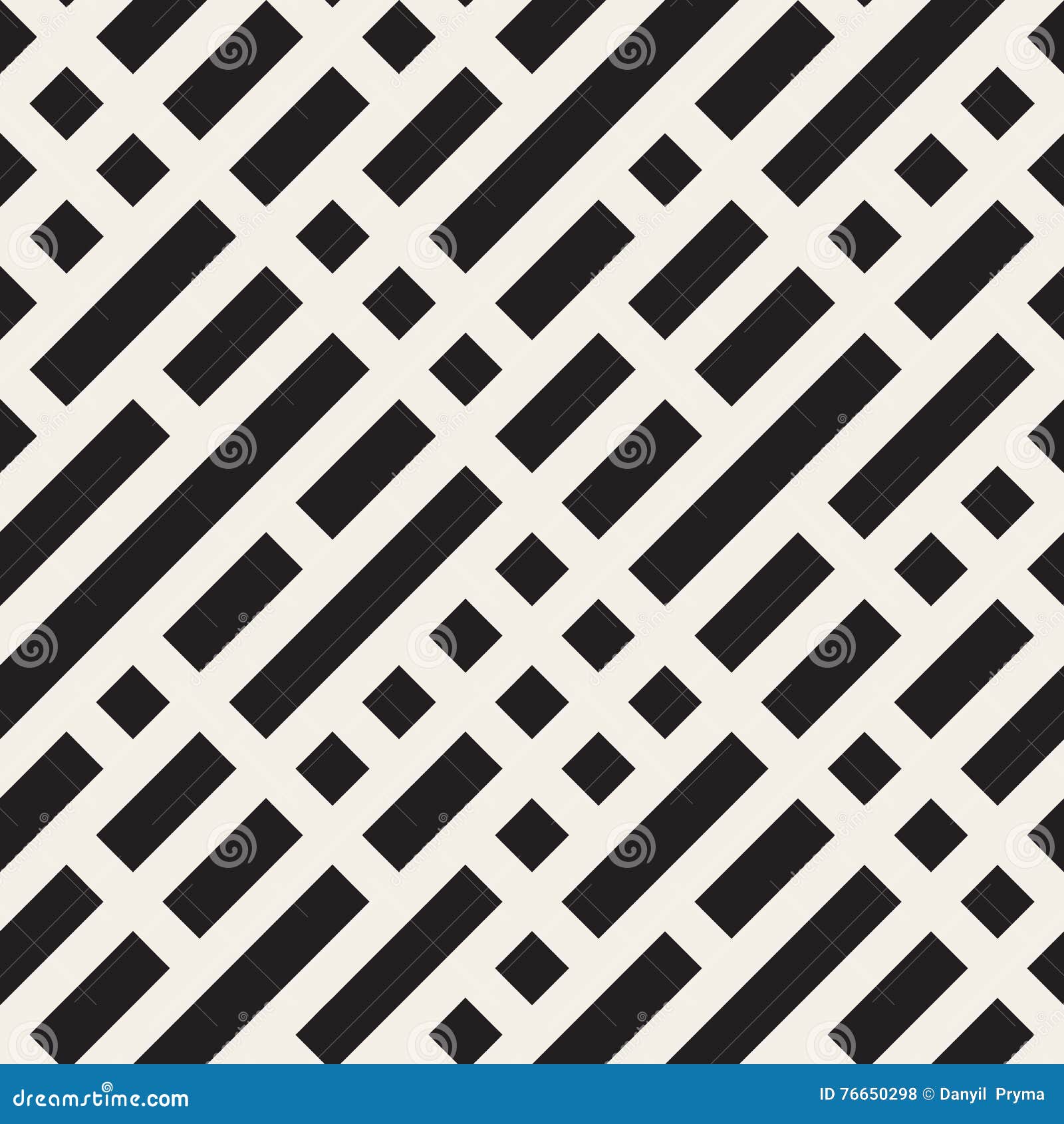 Vector Seamless Black and White Diagonal Rectangle Lines Pattern Stock ...