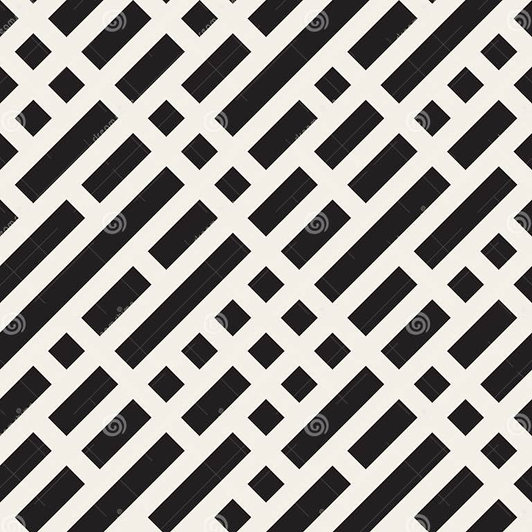 Vector Seamless Black and White Diagonal Rectangle Lines Pattern Stock ...