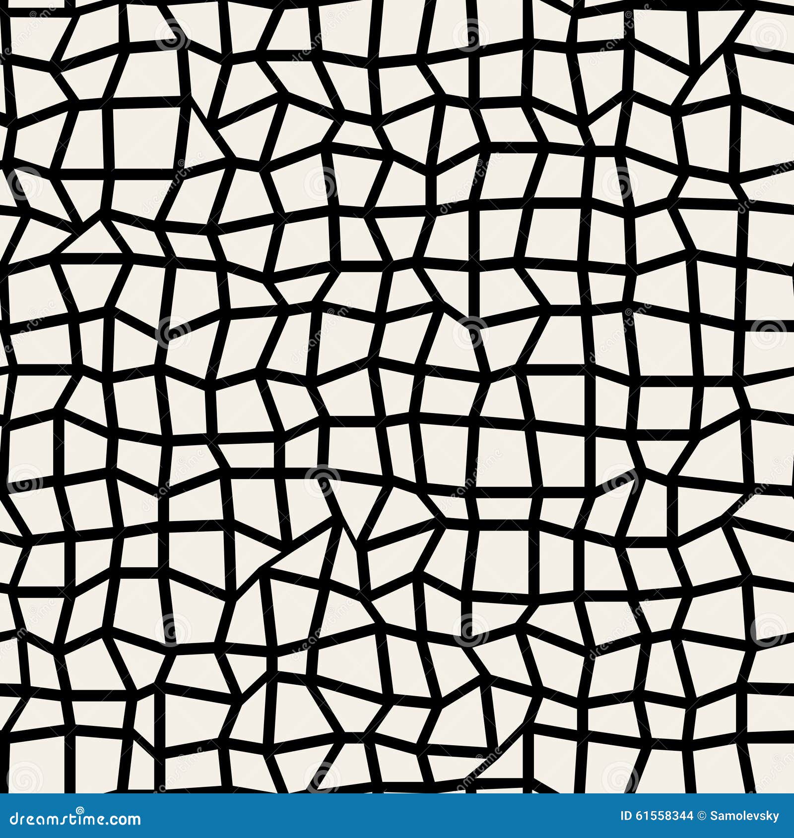Vector Seamless Black & White Distorted Perpendicular Line Grid Mosaic ...