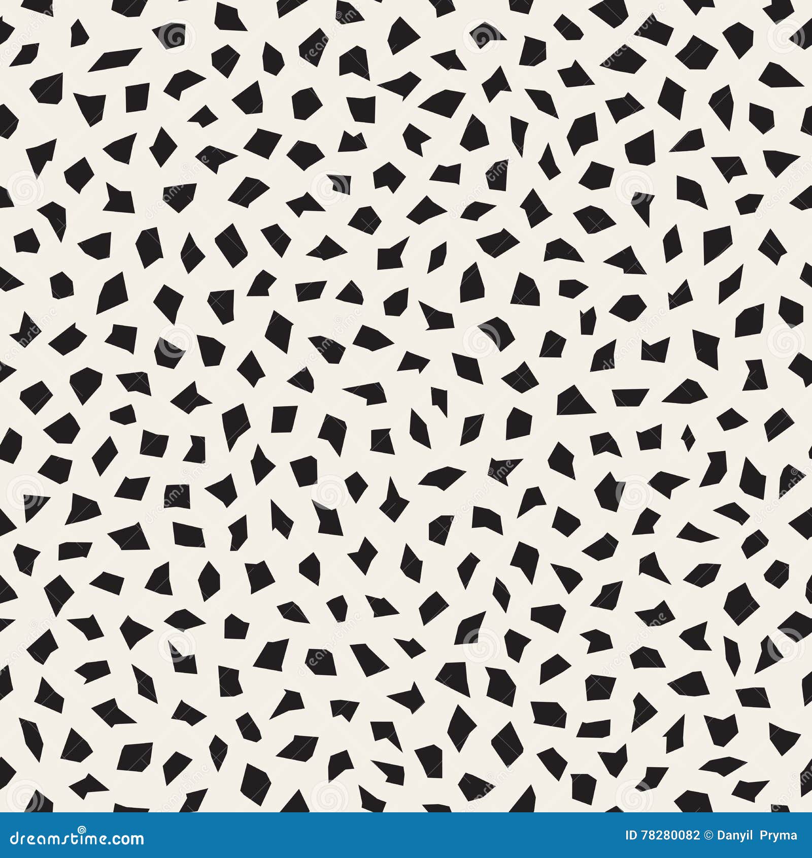 Vector Seamless Black and White Edgy Jumble Shapes Mosaic Pattern Stock ...