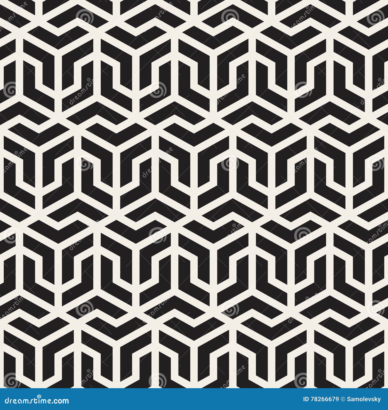 Vector Seamless Black and White Geometric Grid Pattern Stock Vector ...