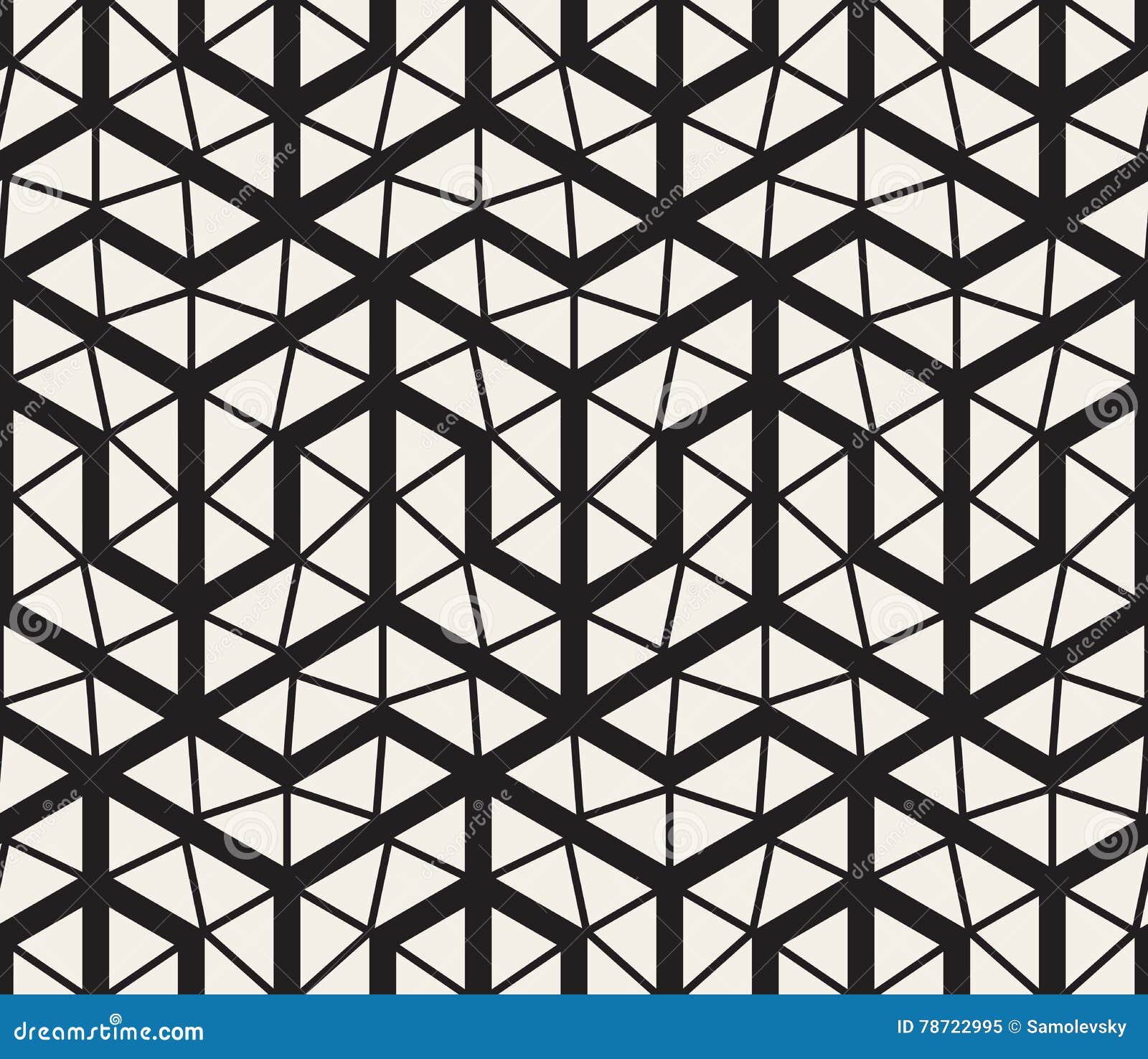 Vector Seamless Black and White Geometric Grid Pattern Stock Vector ...