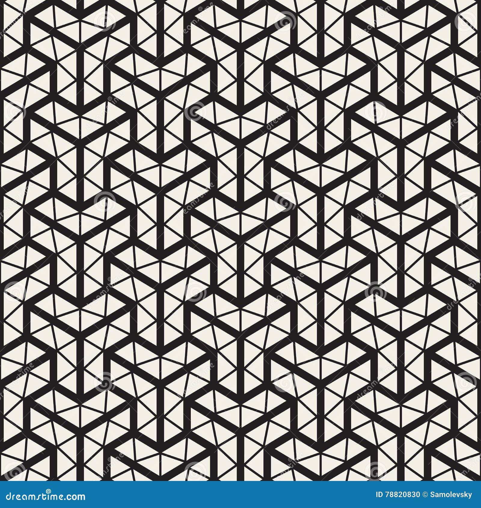 Vector Seamless Black and White Geometric Grid Pattern Stock Vector ...
