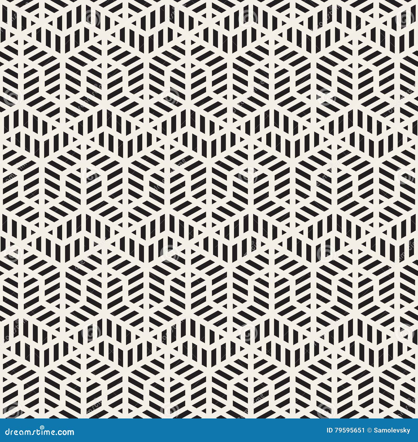 Vector Seamless Black and White Geometric Grid Pattern Stock Vector ...