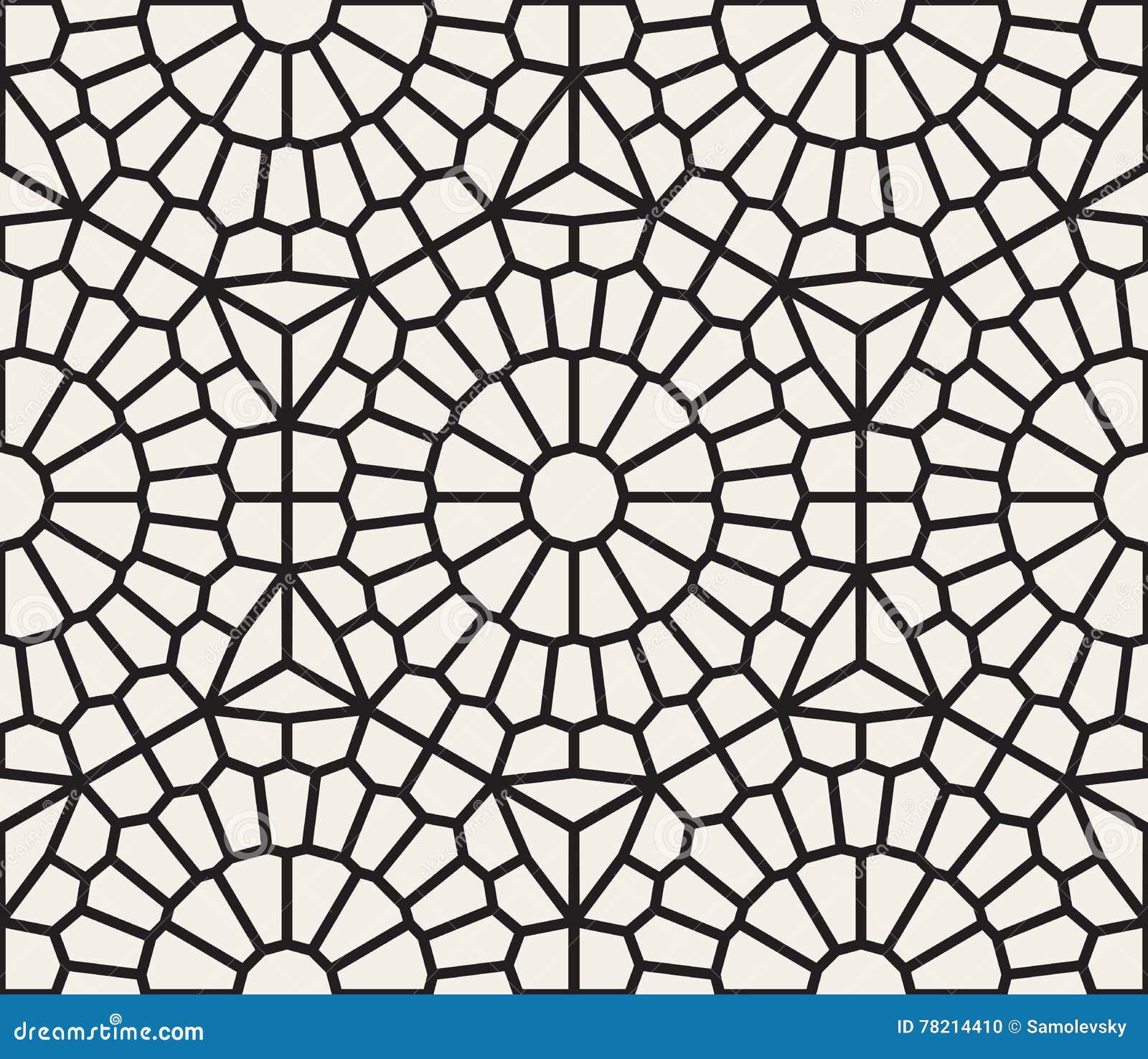 Vector Seamless Black and White Geometric Lace Grid Pattern Stock ...