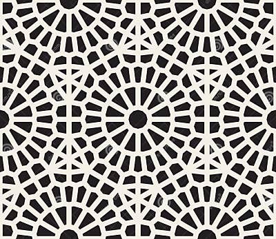 Vector Seamless Black and White Geometric Lace Grid Pattern Stock ...