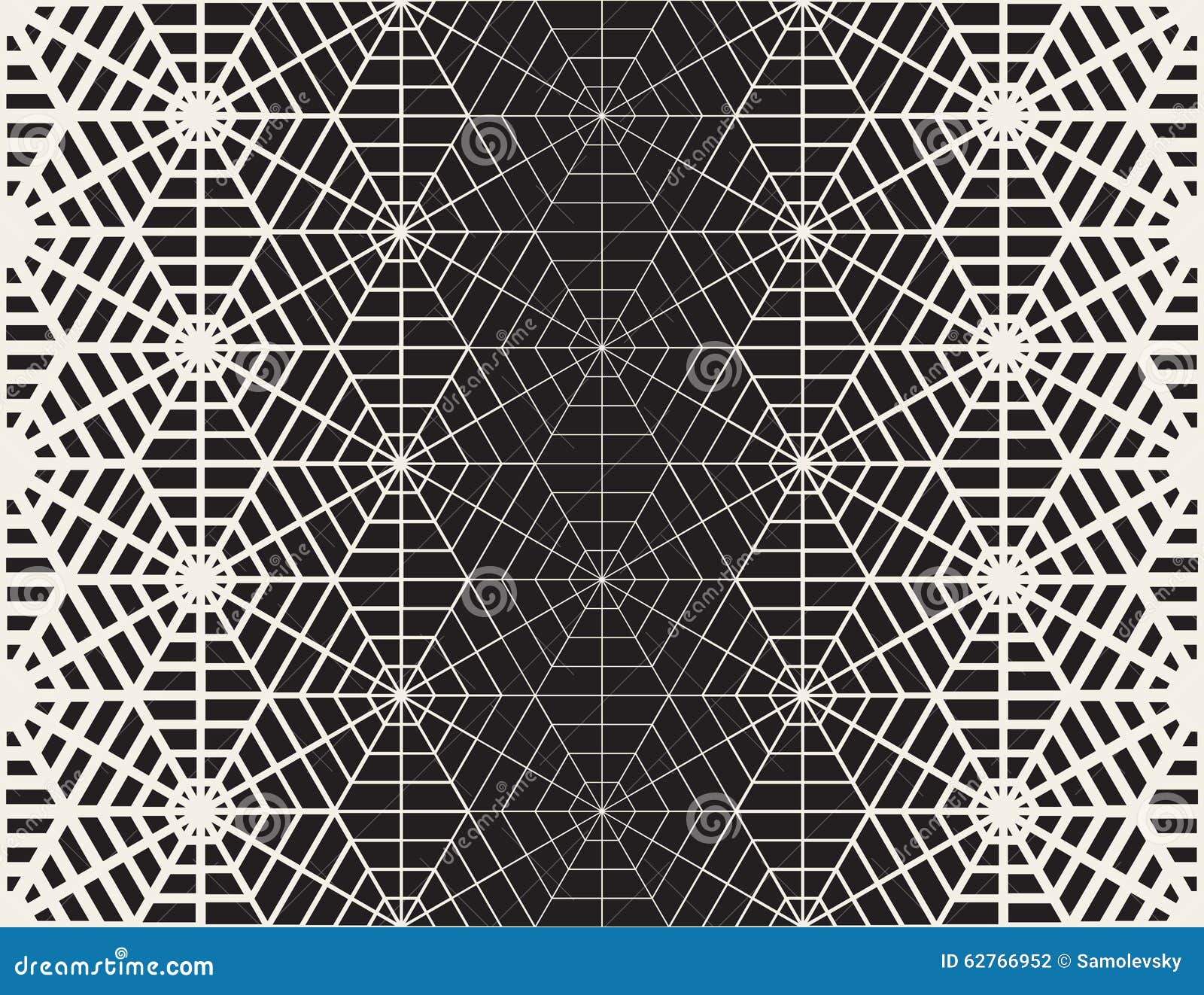 Vector Seamless Black and White Geometric Line Grid Spiderweb Shape ...