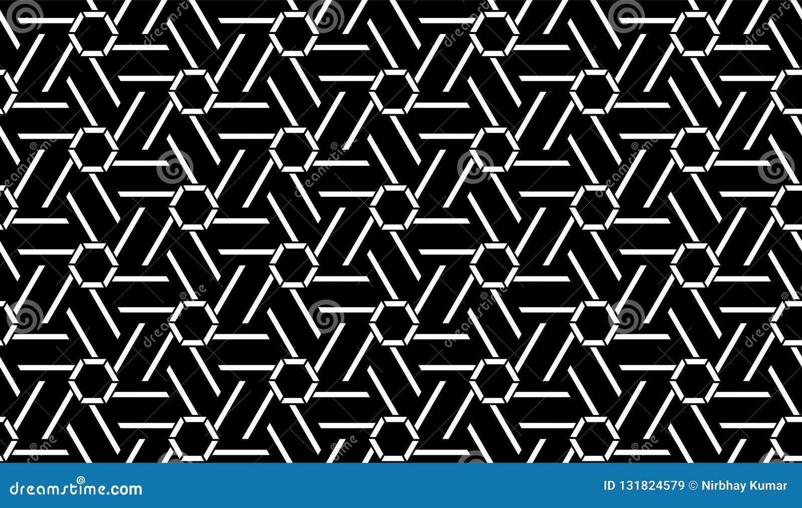 Vector Seamless Black and White Geometric Line Pattern Background Stock ...