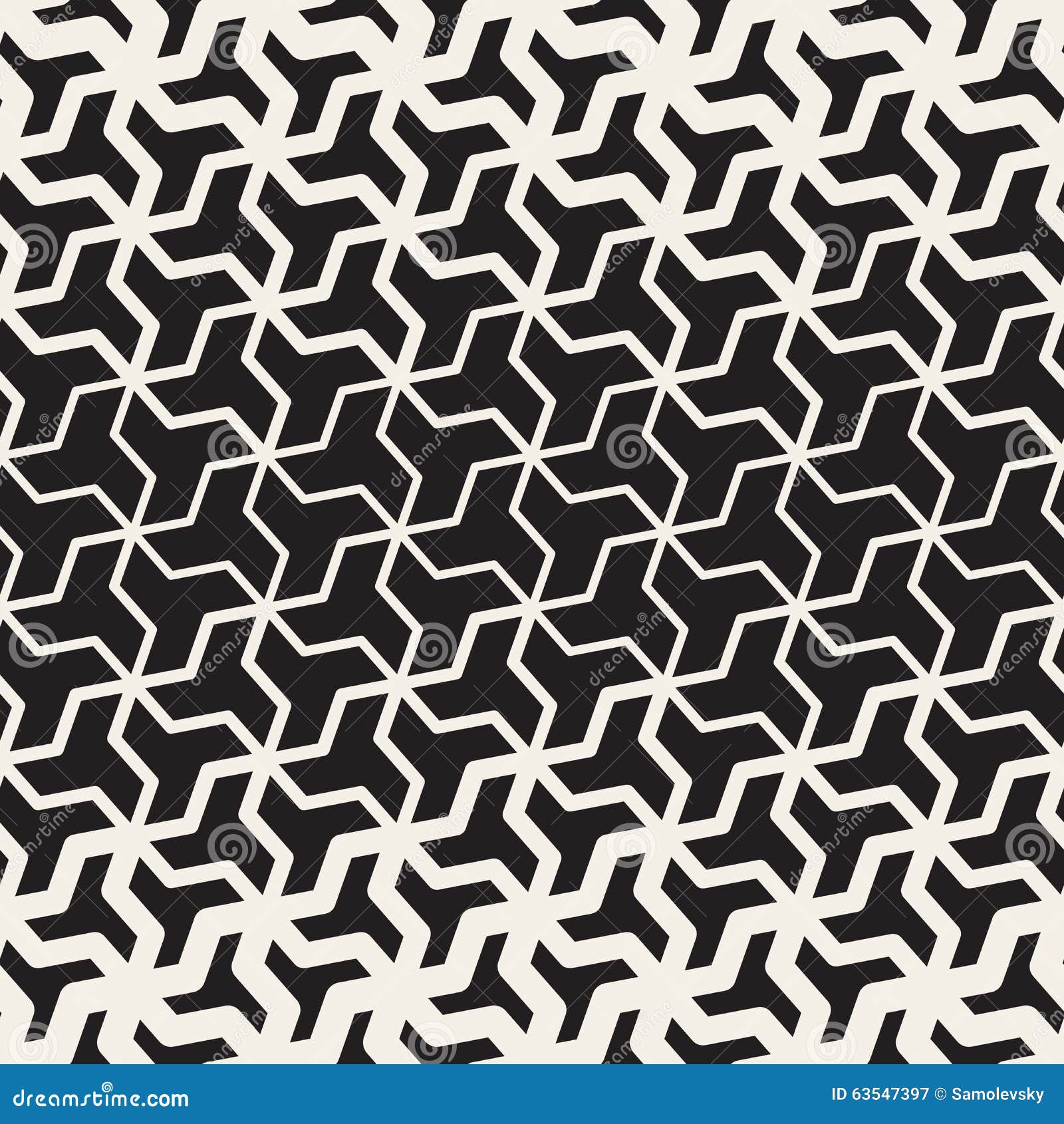Vector Seamless Black and White Geometric Triangle Shape Tessellation ...