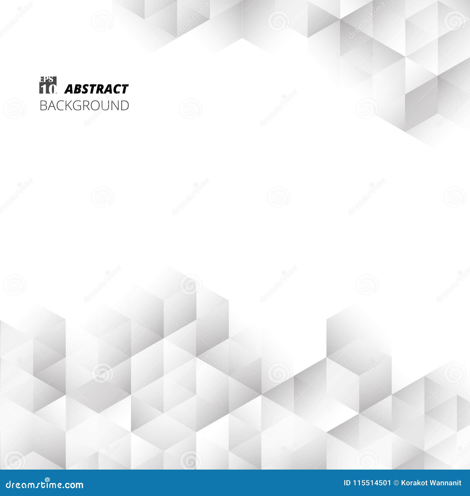 Vector Seamless Black and White of Geometrical Cube Gradient Pattern ...