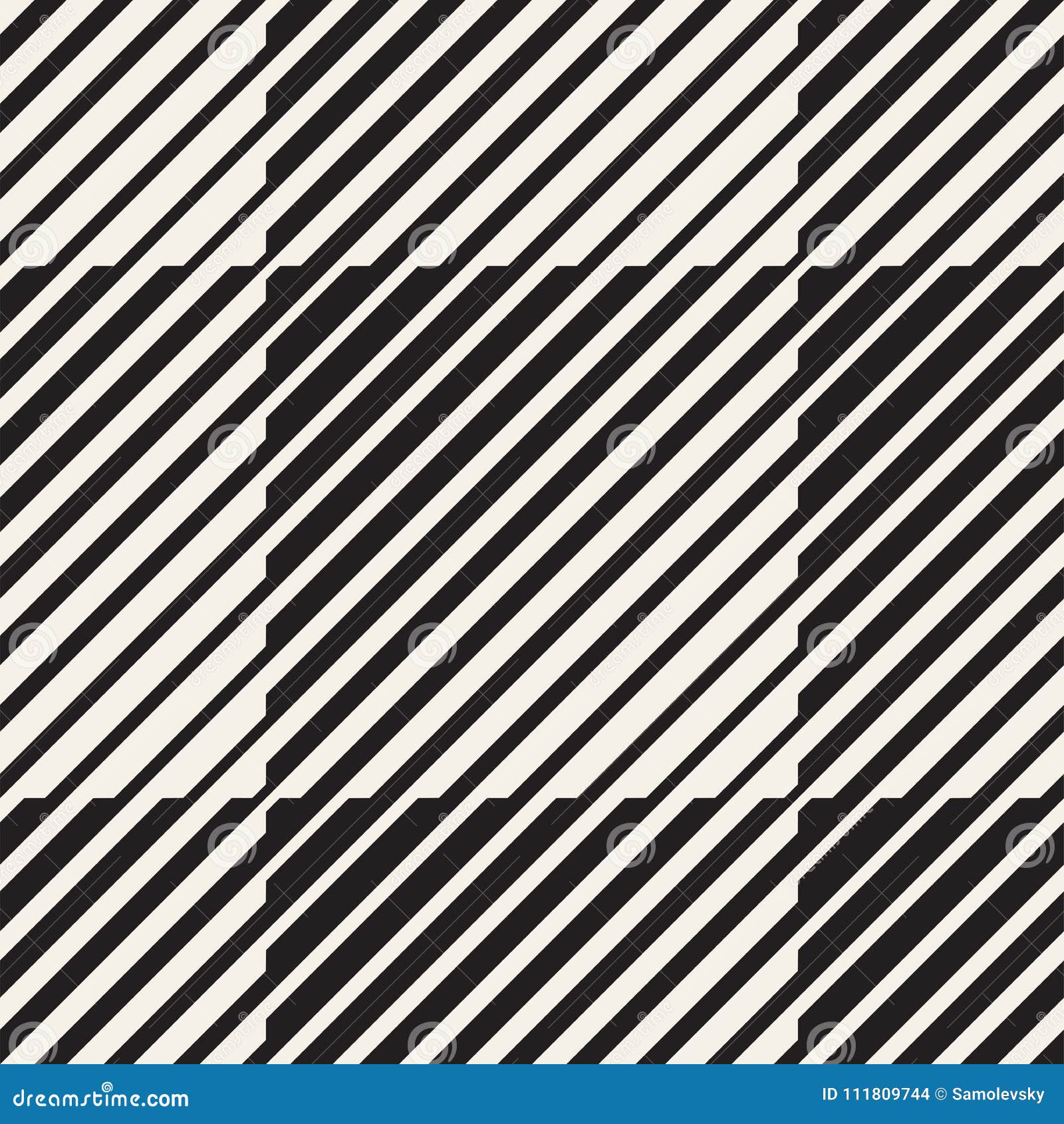 Vector Seamless Black and White Halftone Lines Pattern. Abstract ...