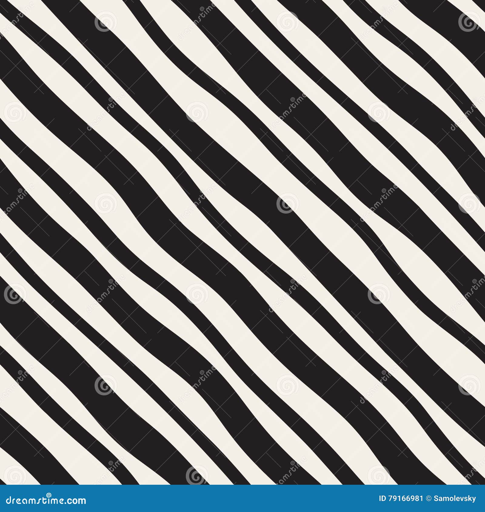 Vector Seamless Black and White Hand Drawn Diagonal Lines Pattern Stock ...