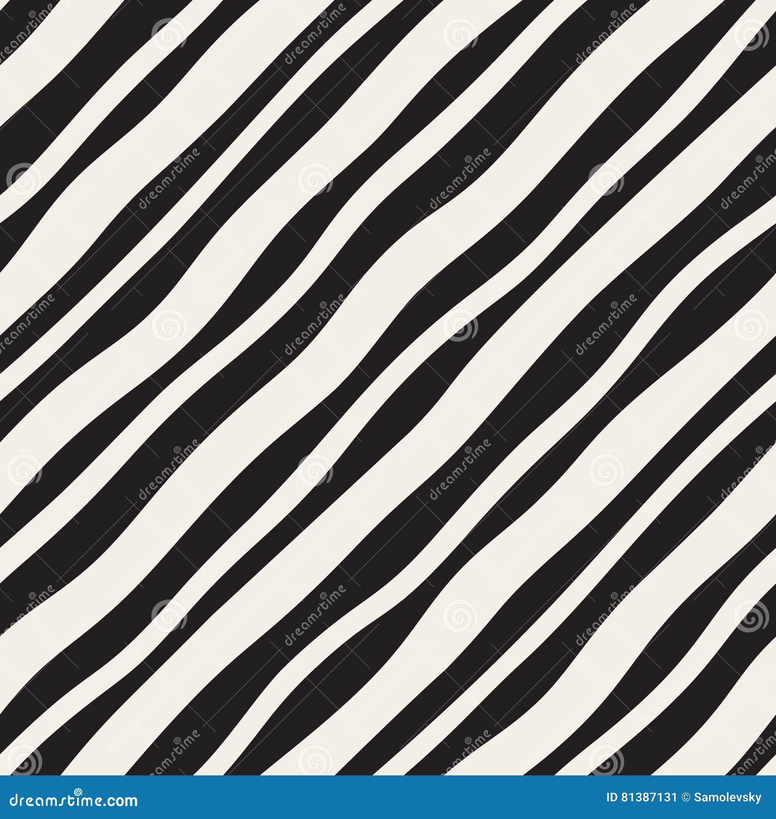 Vector Seamless Black and White Hand Drawn Diagonal Lines Pattern Stock ...