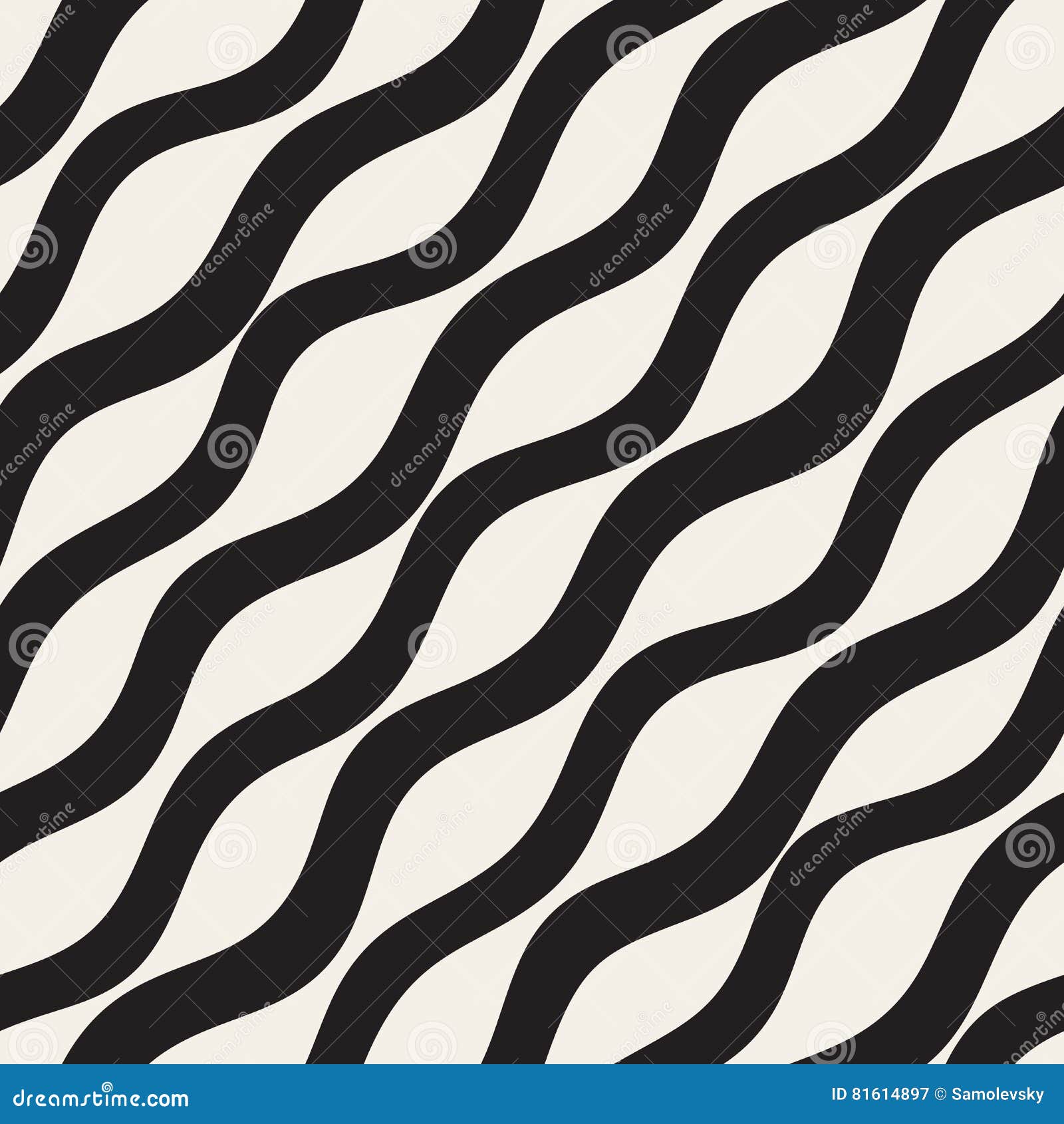 Vector Seamless Black and White Hand Drawn Diagonal Lines Pattern Stock ...